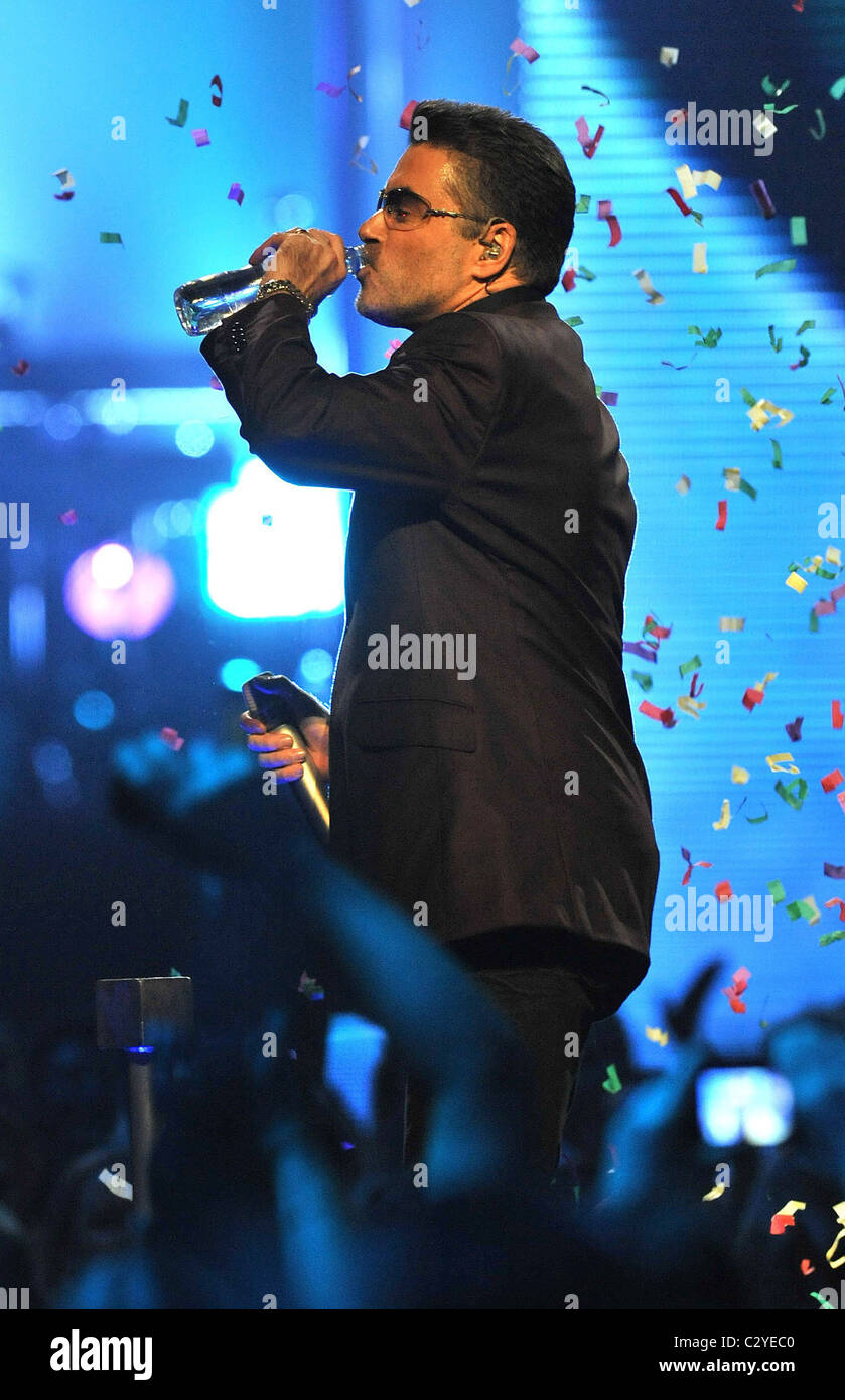 George Michael performs his last concert at Earls Court London, England ...