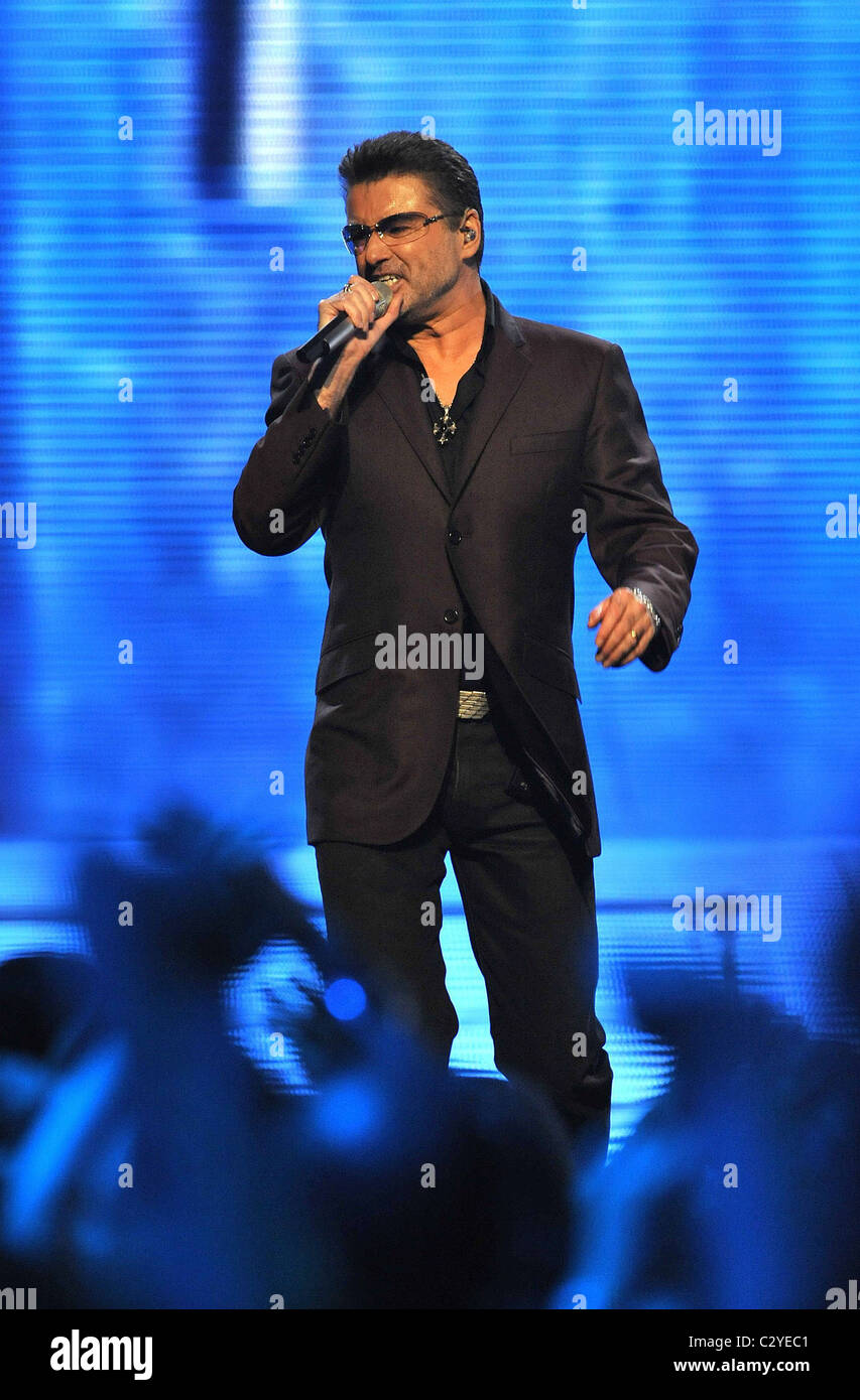 George Michael performs his last concert at Earls Court London, England ...