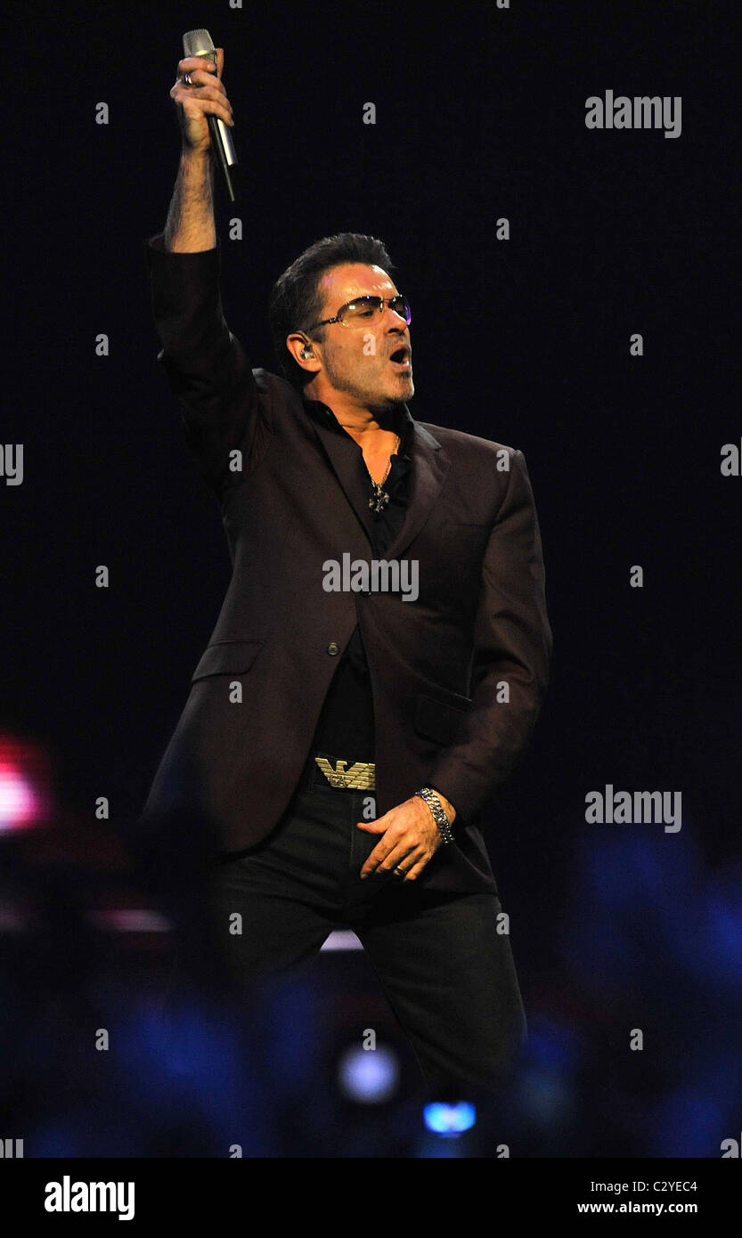 George Michael performs his last concert at Earls Court London, England ...