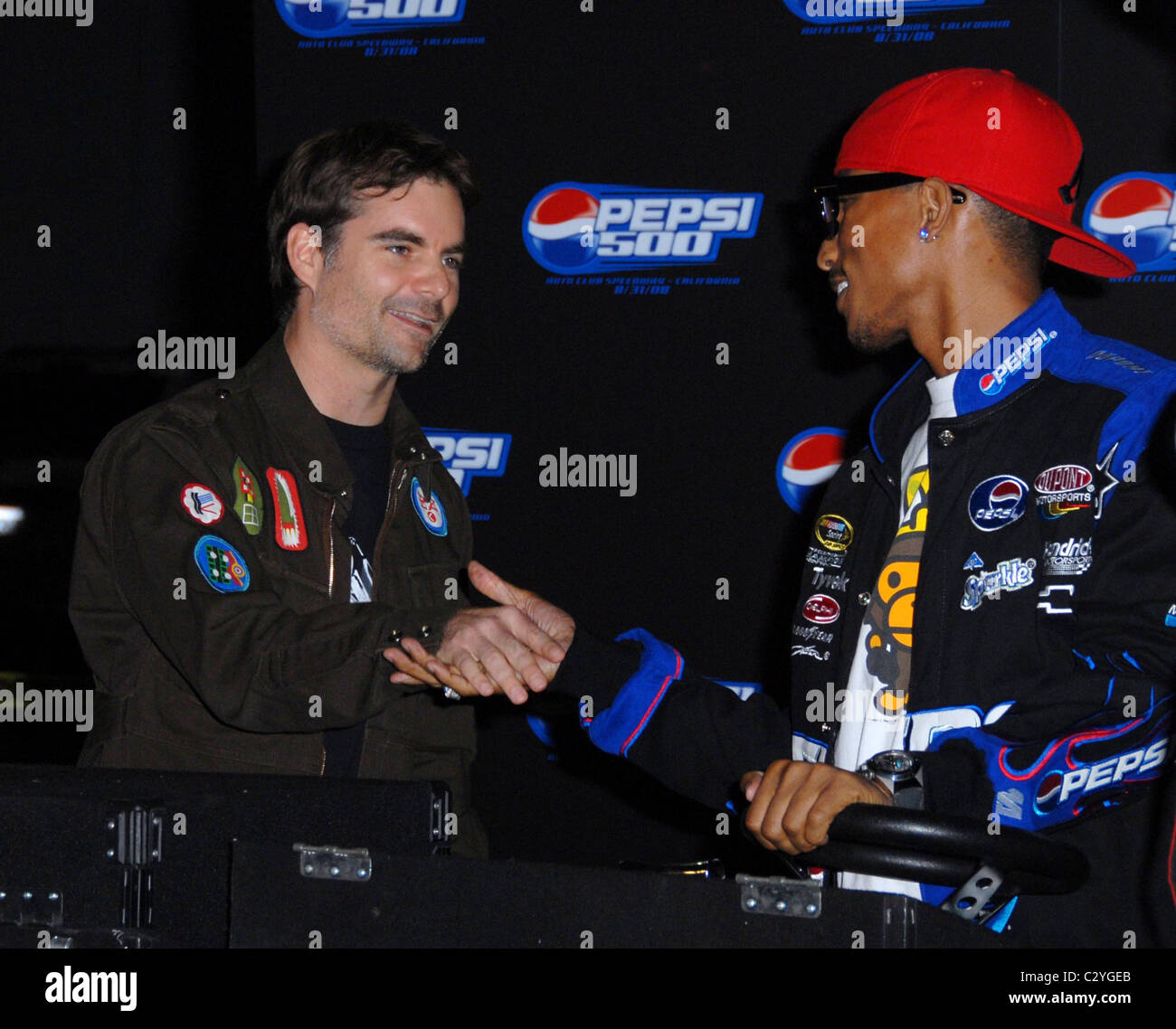 Jeff Gordon and Pharrell Williams Pepsi 500 Running Wide Open at Avalon ...