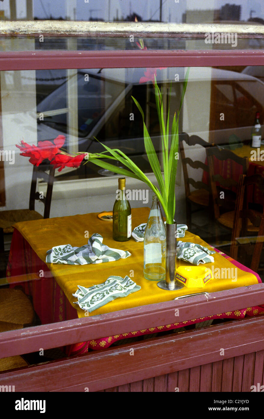 Restaurant Table after Lunch Stock Photo - Alamy