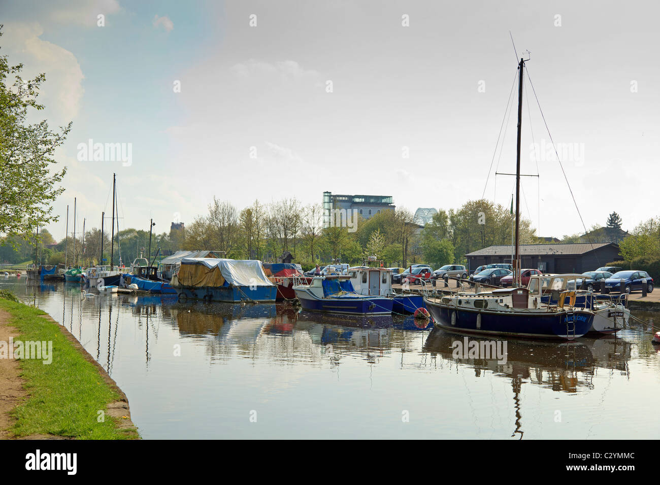 Spike Island Widnes yacht basin on the old St. Helens Sankey valley ...