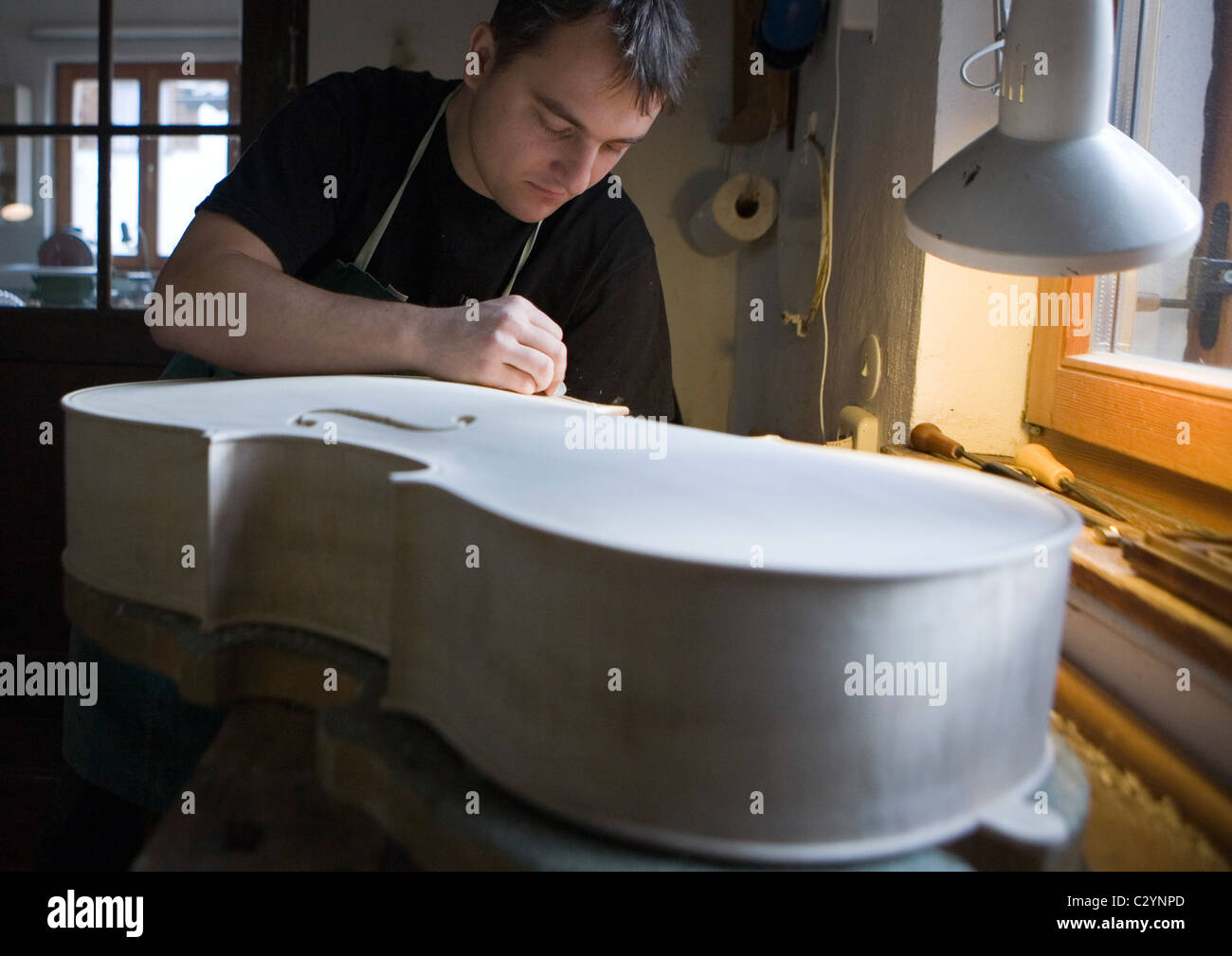 Violin workshop in Mittenwald, Bavaria, Germany Stock Photo - Alamy