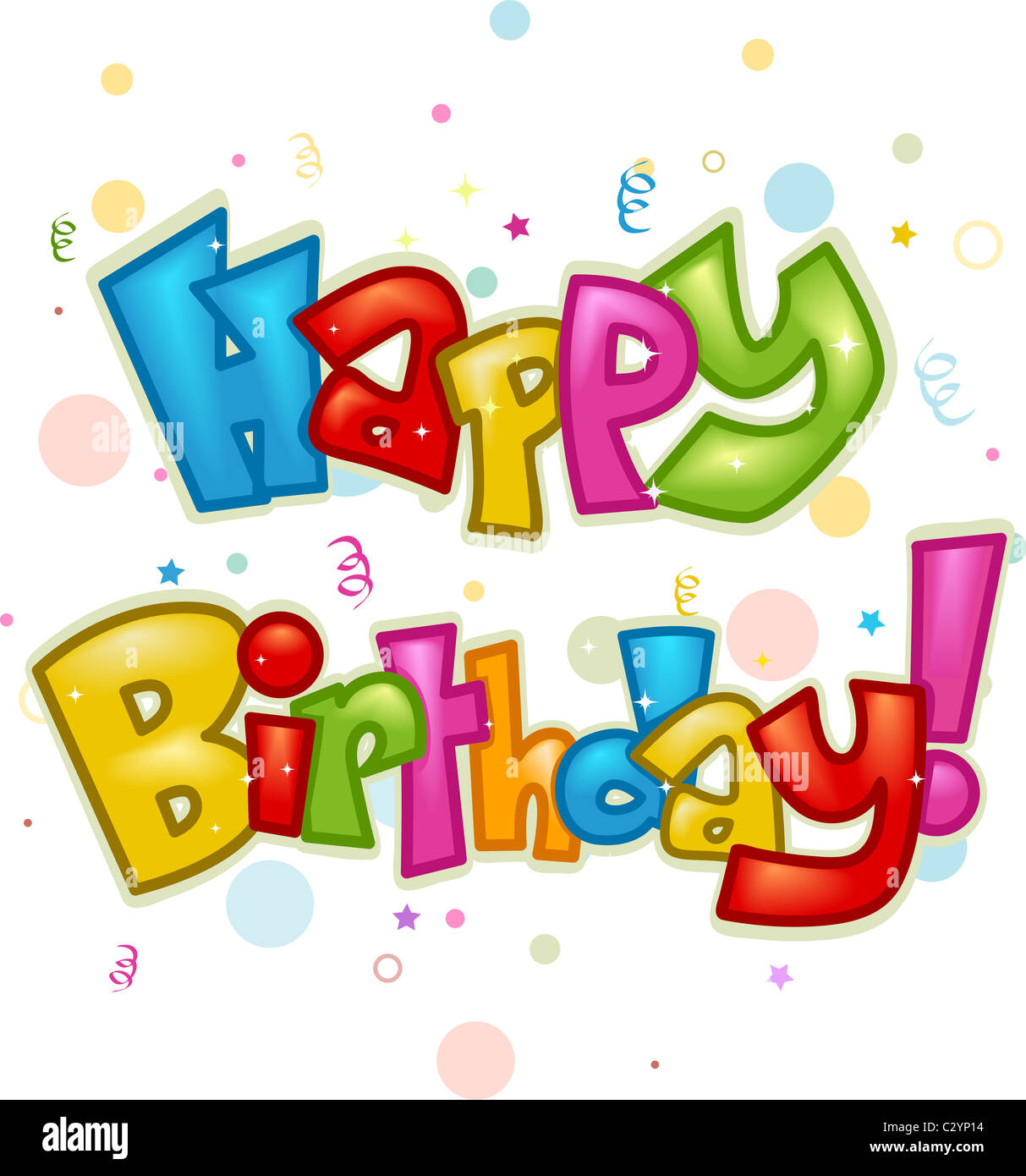 Text Featuring the Words Happy Birthday Stock Photo - Alamy