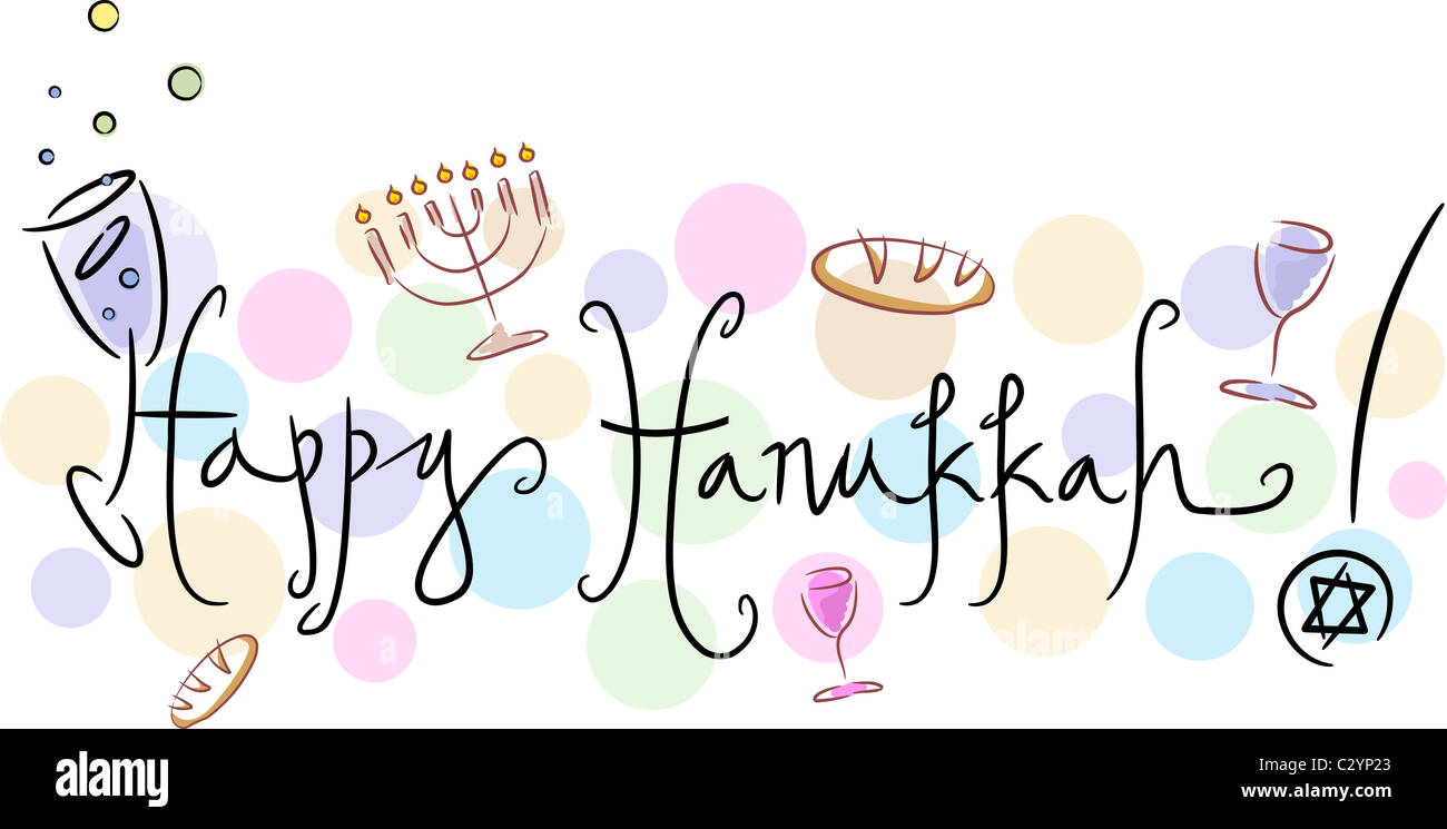 Happy hanukkah lettering star hi-res stock photography and images - Alamy