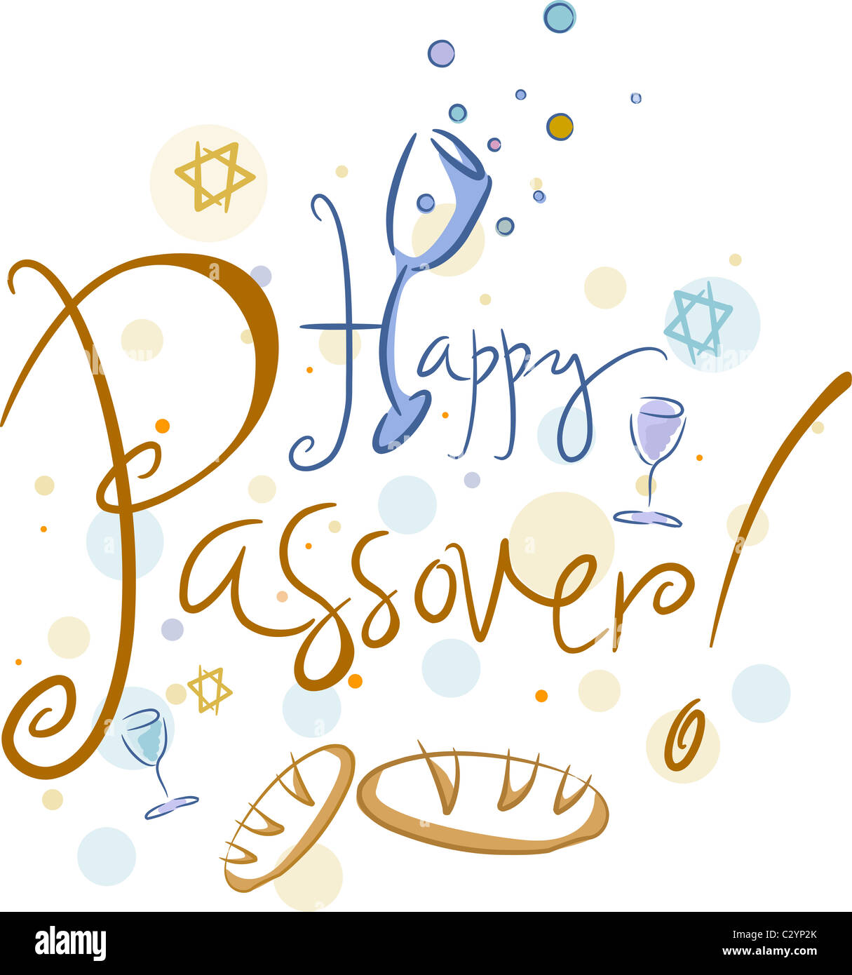 Text Featuring the Words Happy Passover Stock Photo - Alamy