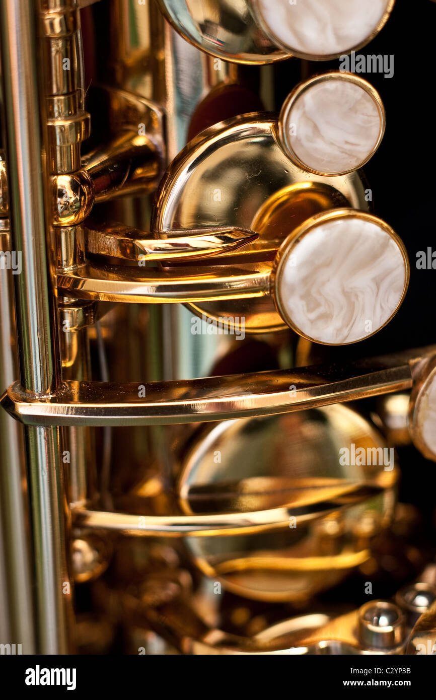 Saxophone close up Stock Photo - Alamy