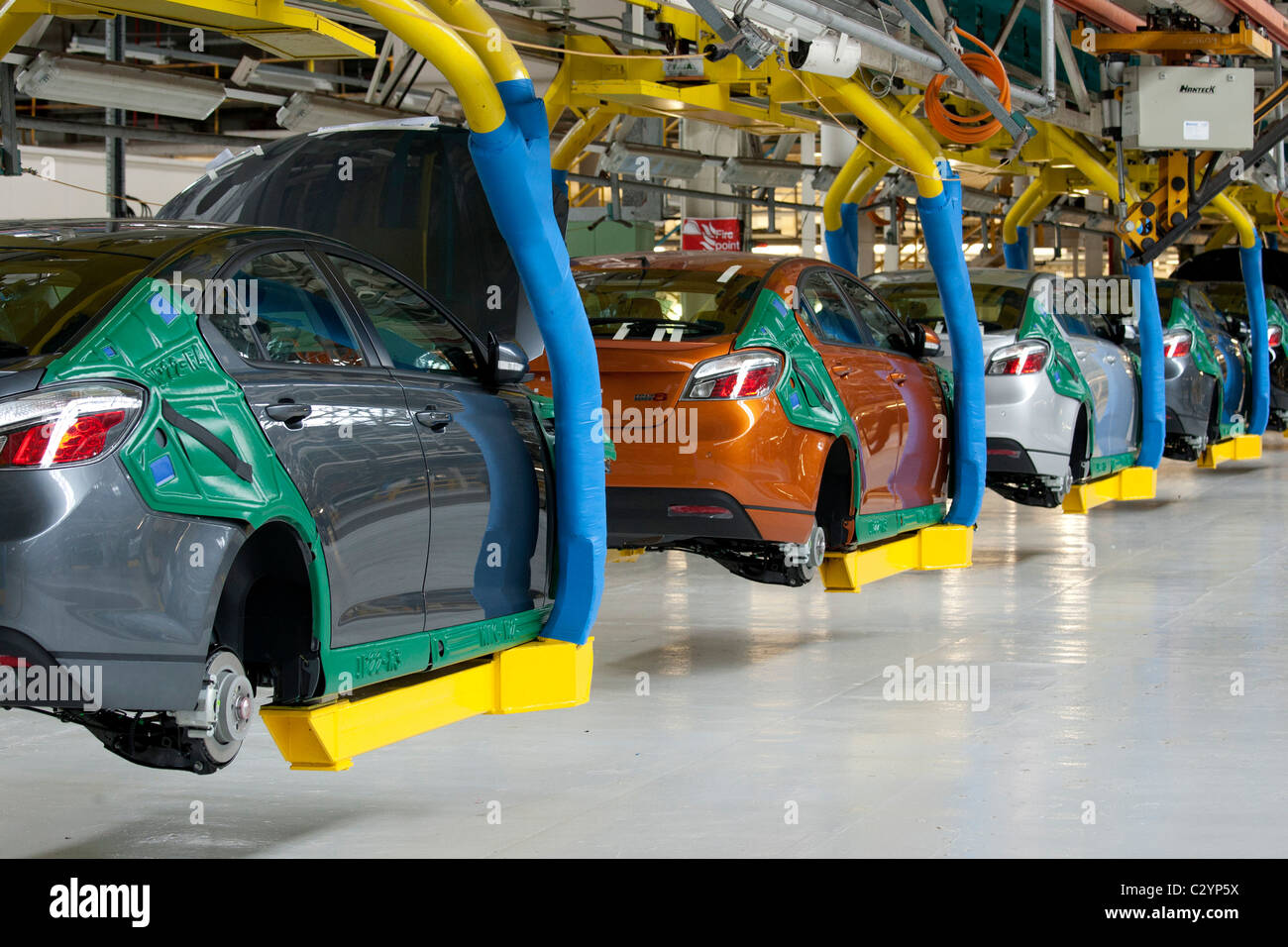 Production line of the MG6 motor car at Longbridge Birmingham Stock ...
