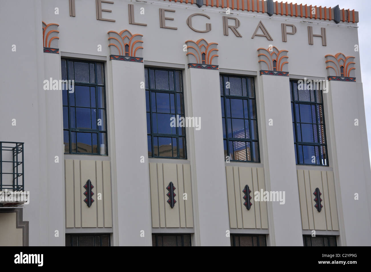 The Daily Telegraph Building facade, Tennyson Street, Napier, Hawke's ...