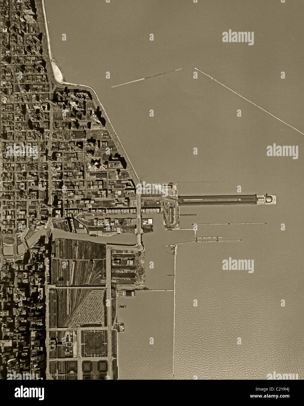 Map of chicago illinois hi-res stock photography and images - Alamy