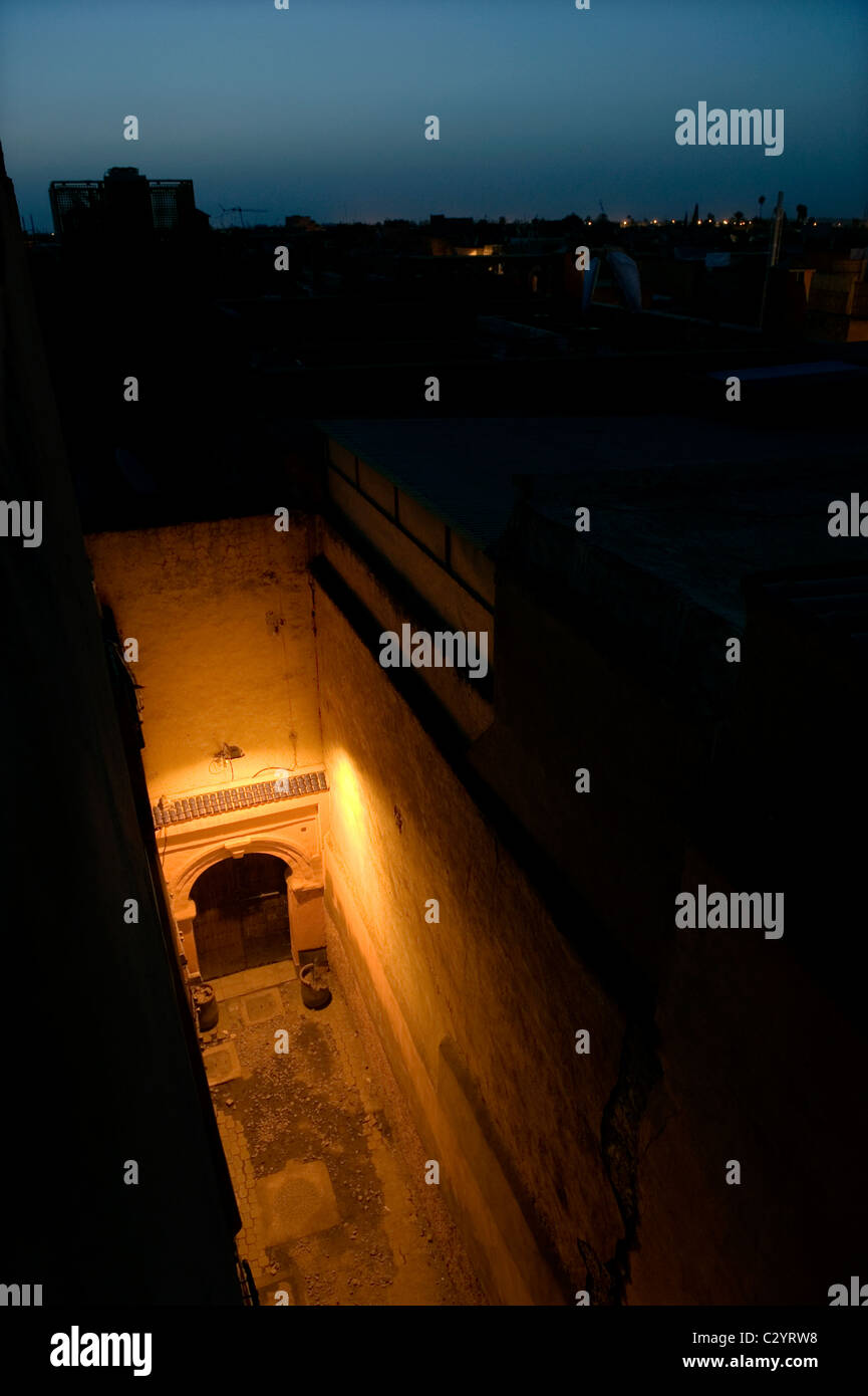 Marrakech, Morocco,15-4-2011. View across rooftops in the Medina at ...