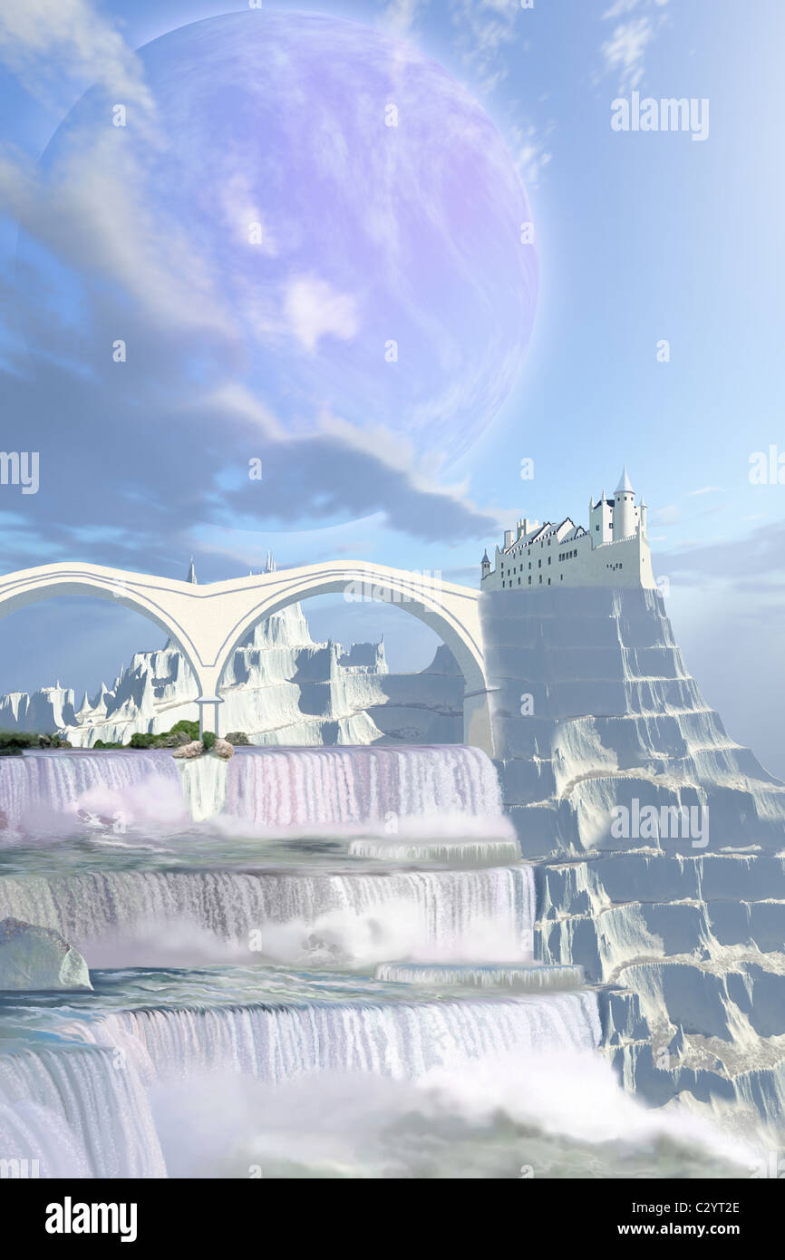 A fairy tale castle on this beautiful alien planet with gorgeous ...
