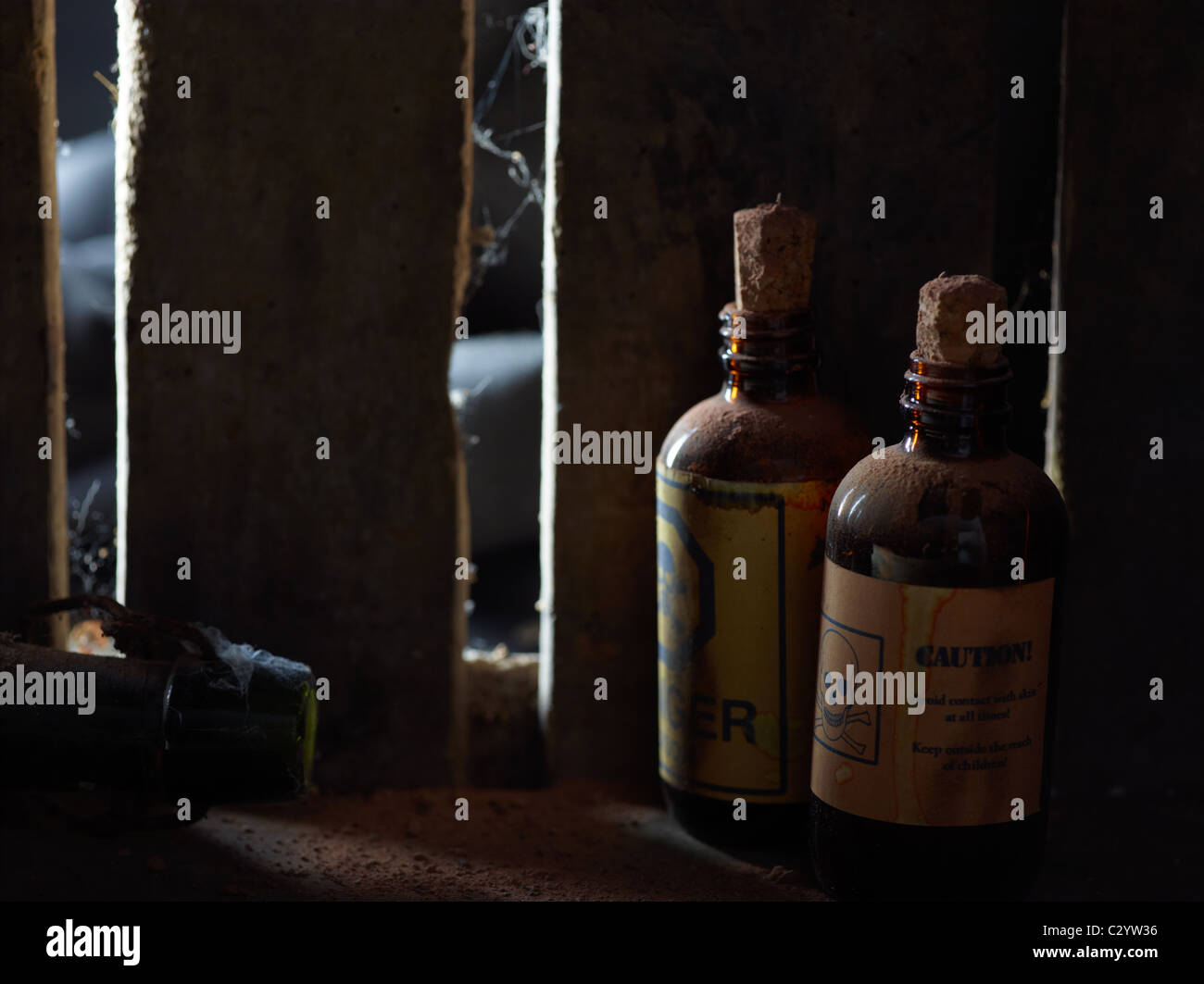 Forgotten poison on the shelf Stock Photo - Alamy