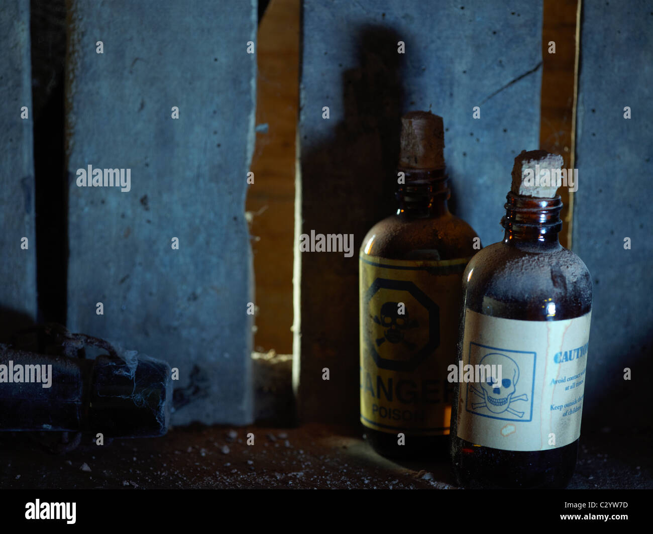 Forgotten poison on the shelf Stock Photo - Alamy