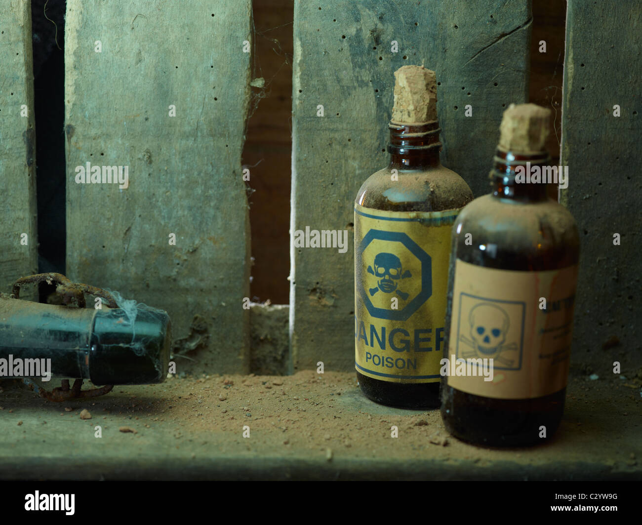 Forgotten poison on the shelf Stock Photo - Alamy