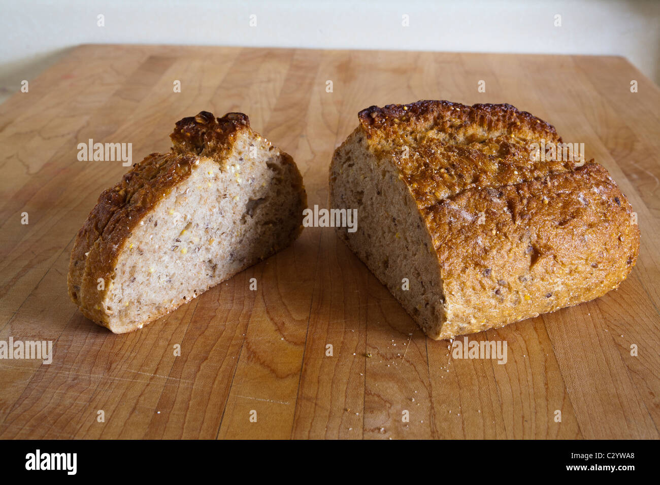 A loaf of whole grained multi grained bread Stock Photo - Alamy