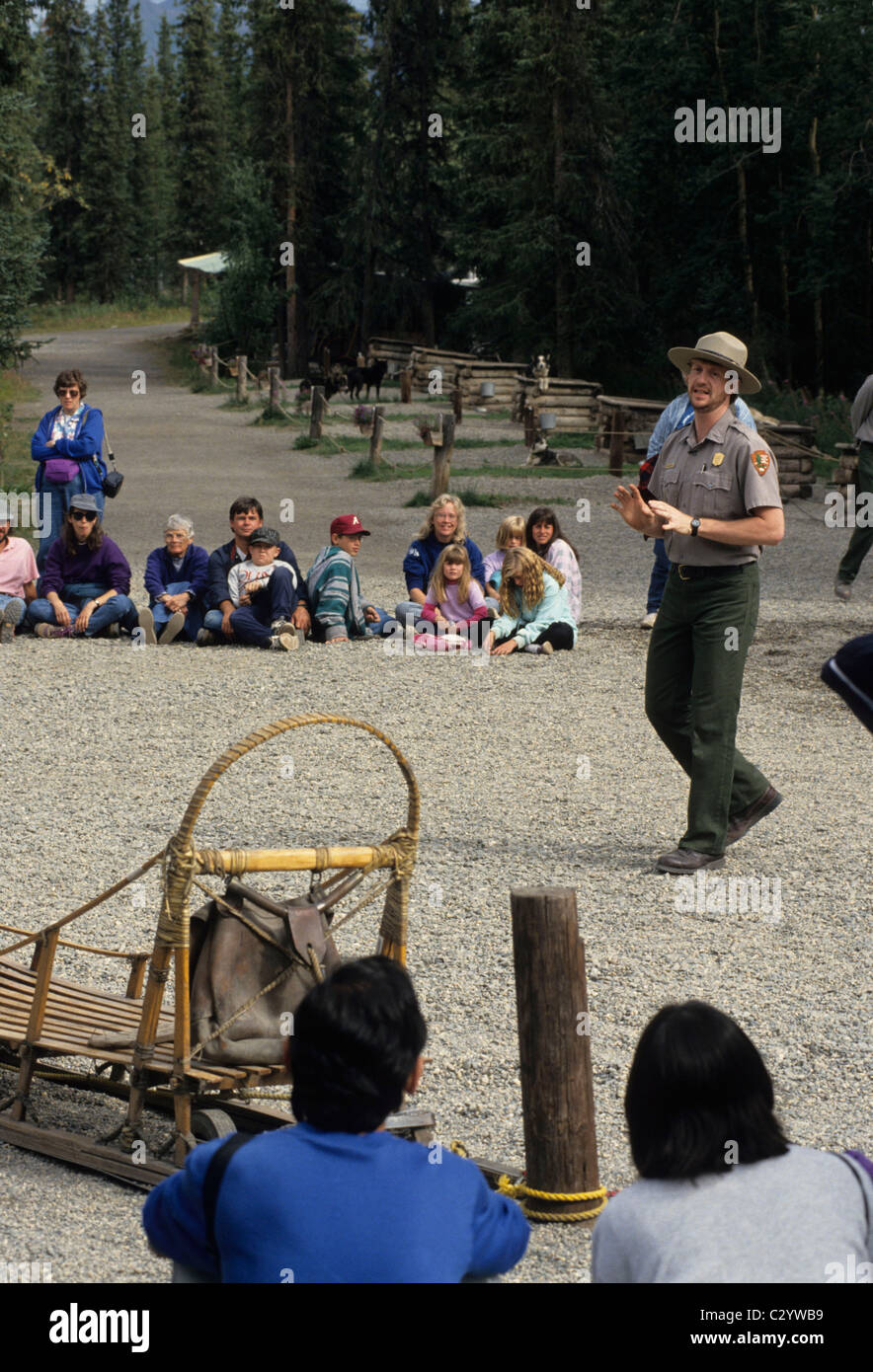 Park Ranger, Park Visitors, Sled Dogs, Denali National Park, Alaska ...