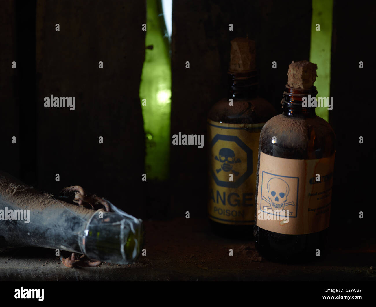 Forgotten poison on the shelf Stock Photo - Alamy