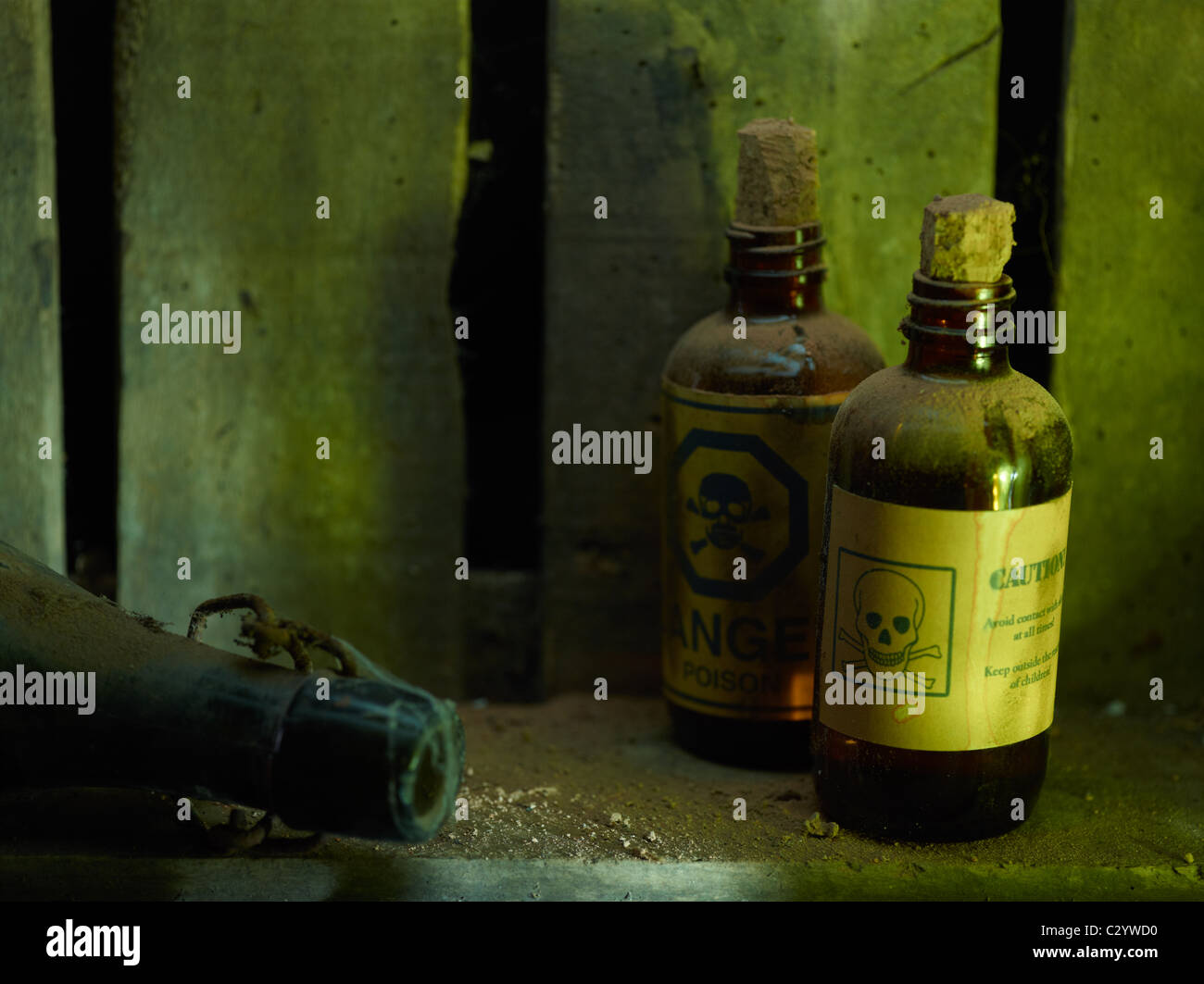 Forgotten poison on the shelf Stock Photo - Alamy