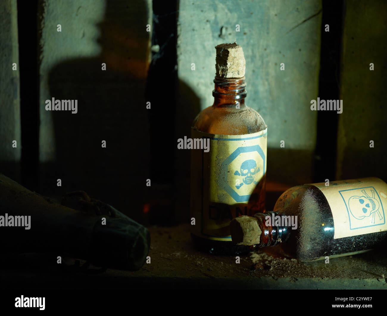 Forgotten poison on the shelf Stock Photo - Alamy