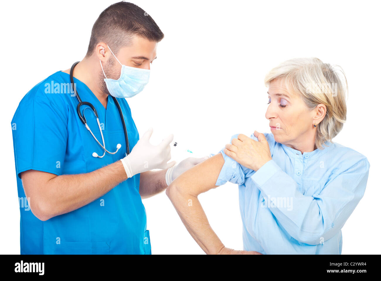 Doctor and patient medication Cut Out Stock Images & Pictures - Alamy