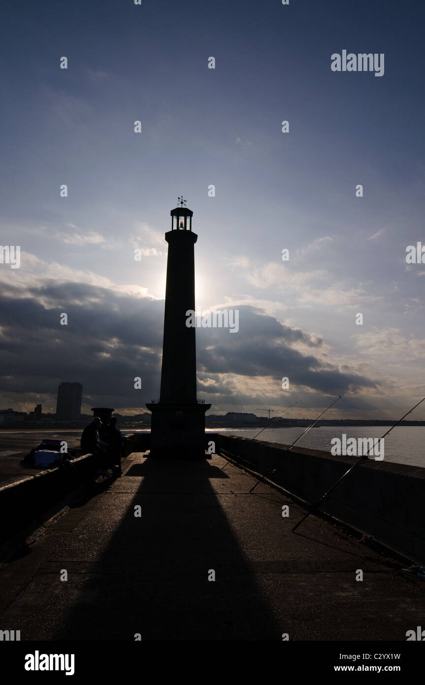 The lighthouse on Margate pier Stock Photo - Alamy