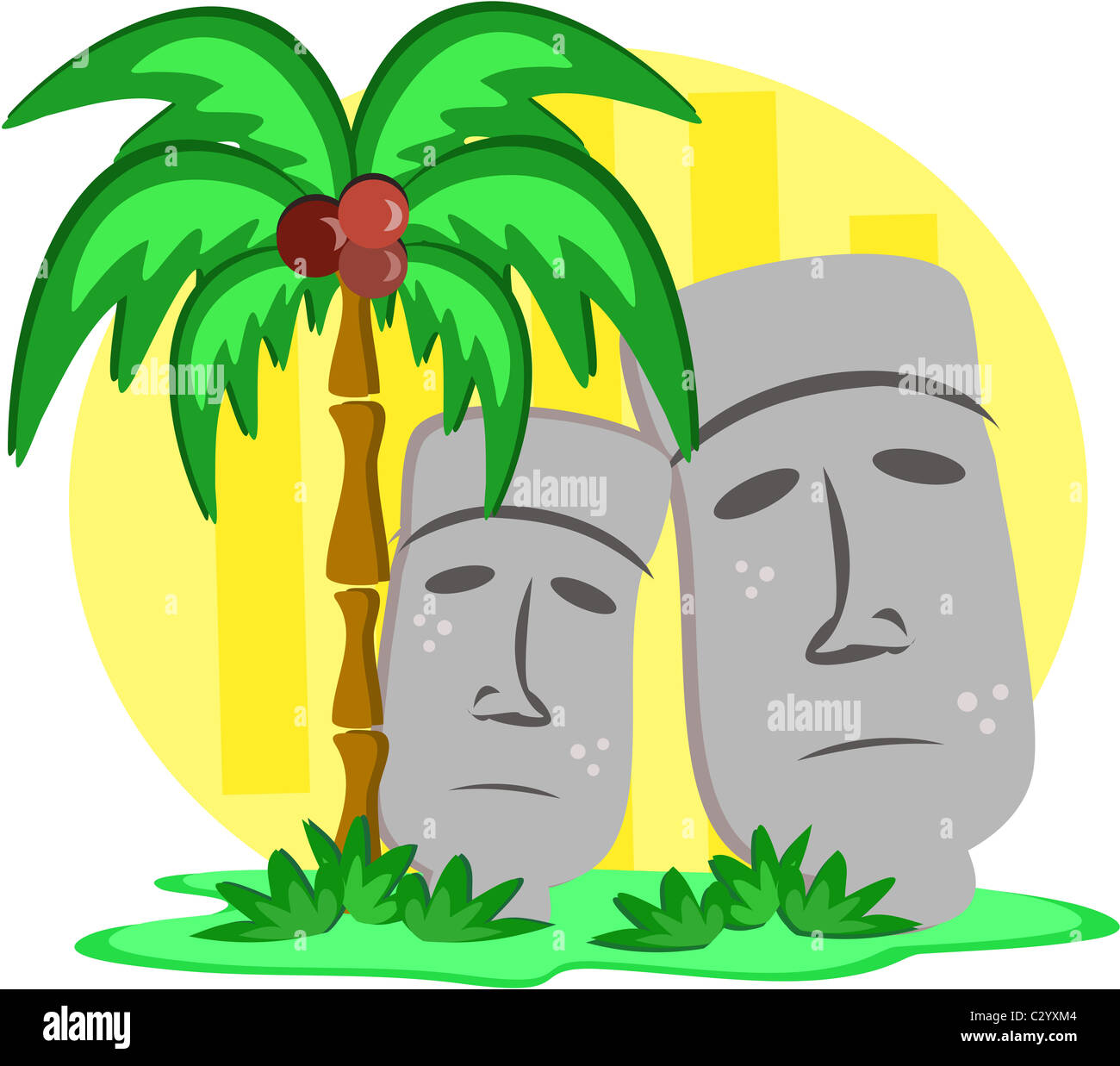 Giant Tiki Head Statues Stock Photo - Alamy
