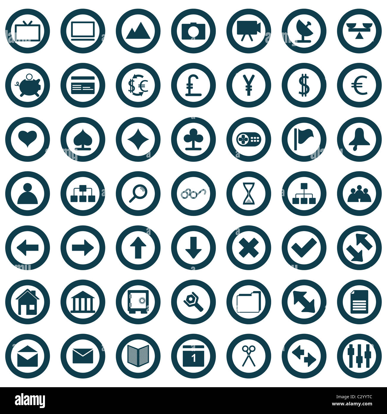 Business and office set of different vector web icons Stock Photo - Alamy
