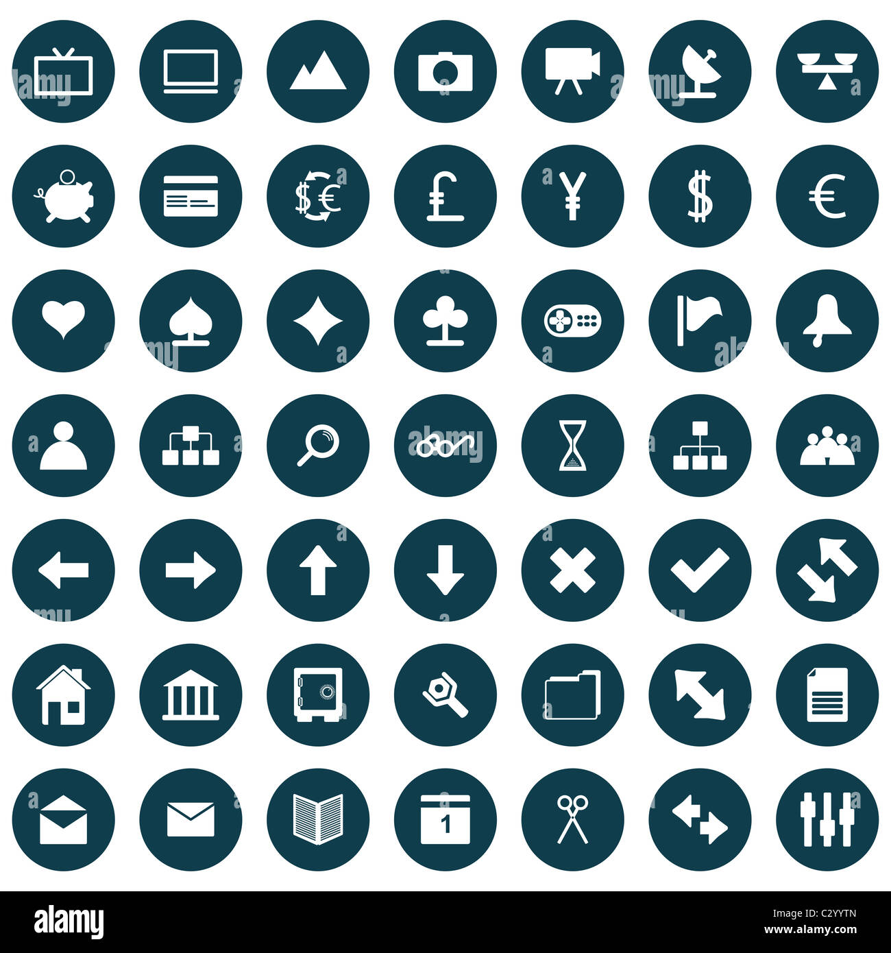 Business and office set of different vector web icons Stock Photo - Alamy