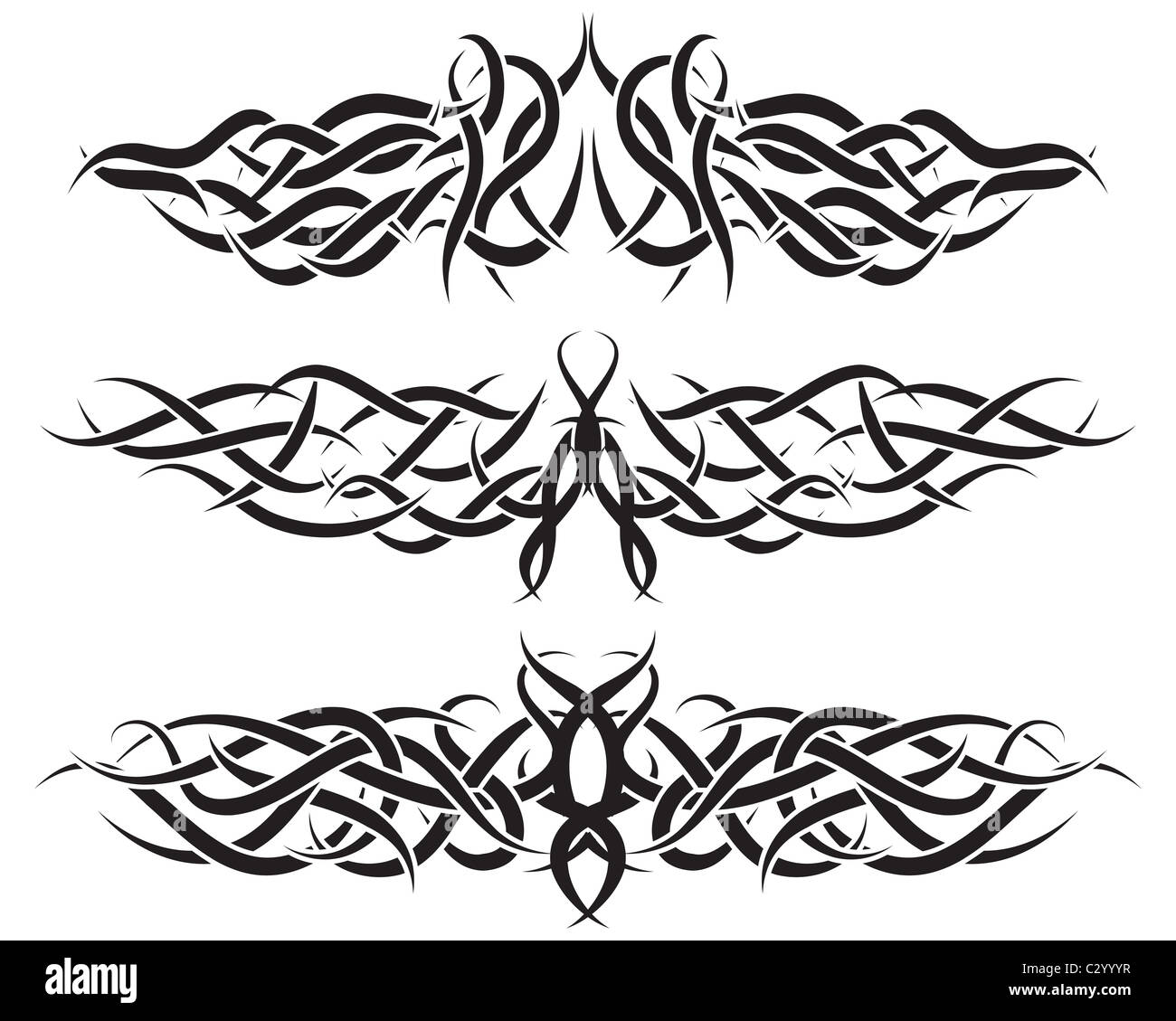 Patterns of tribal tattoo for design use Stock Photo - Alamy