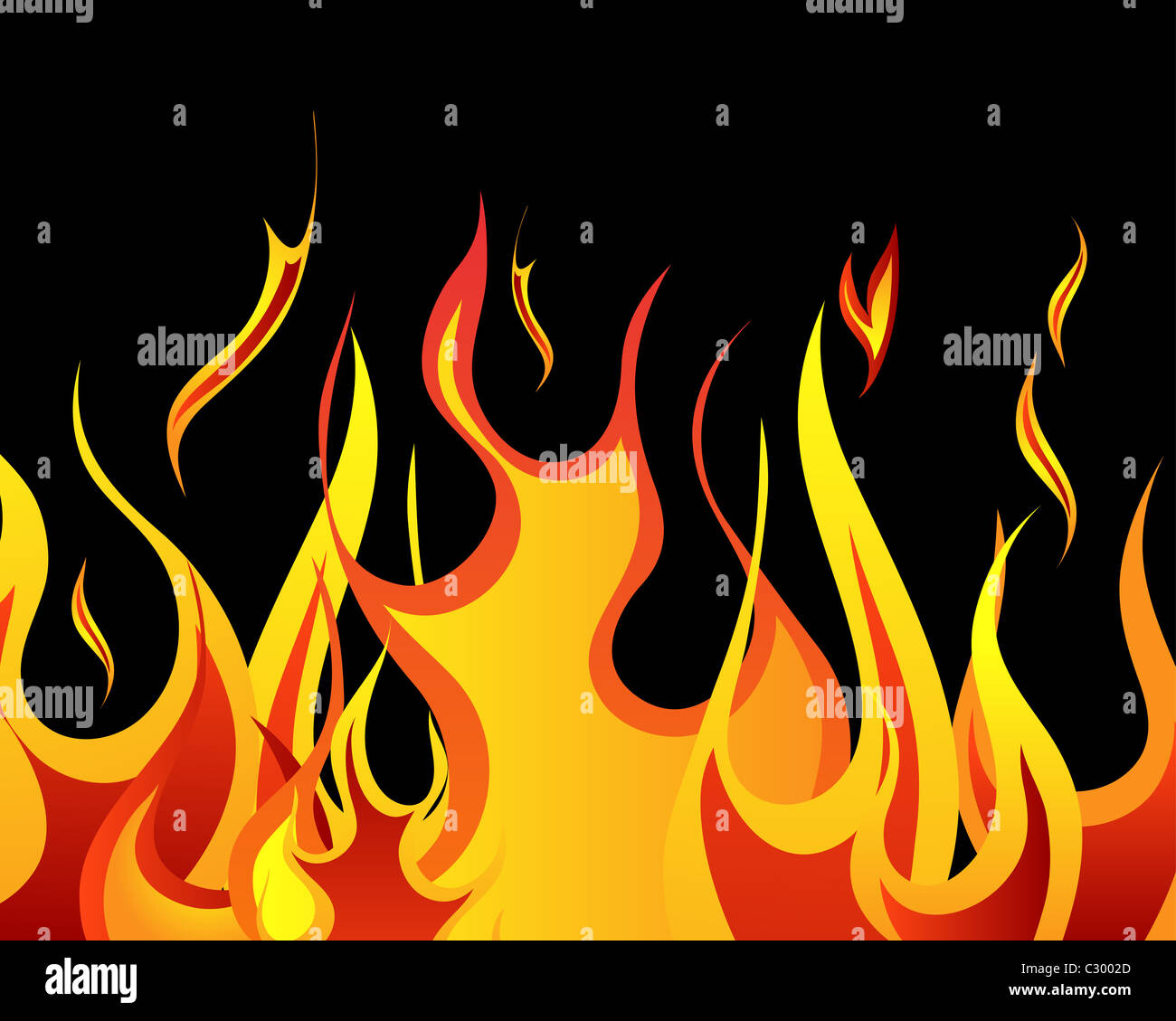 Inferno fire vector background for design use Stock Photo - Alamy