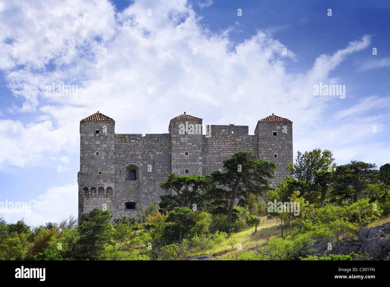 Ancient European castle in Croatia Stock Photo - Alamy