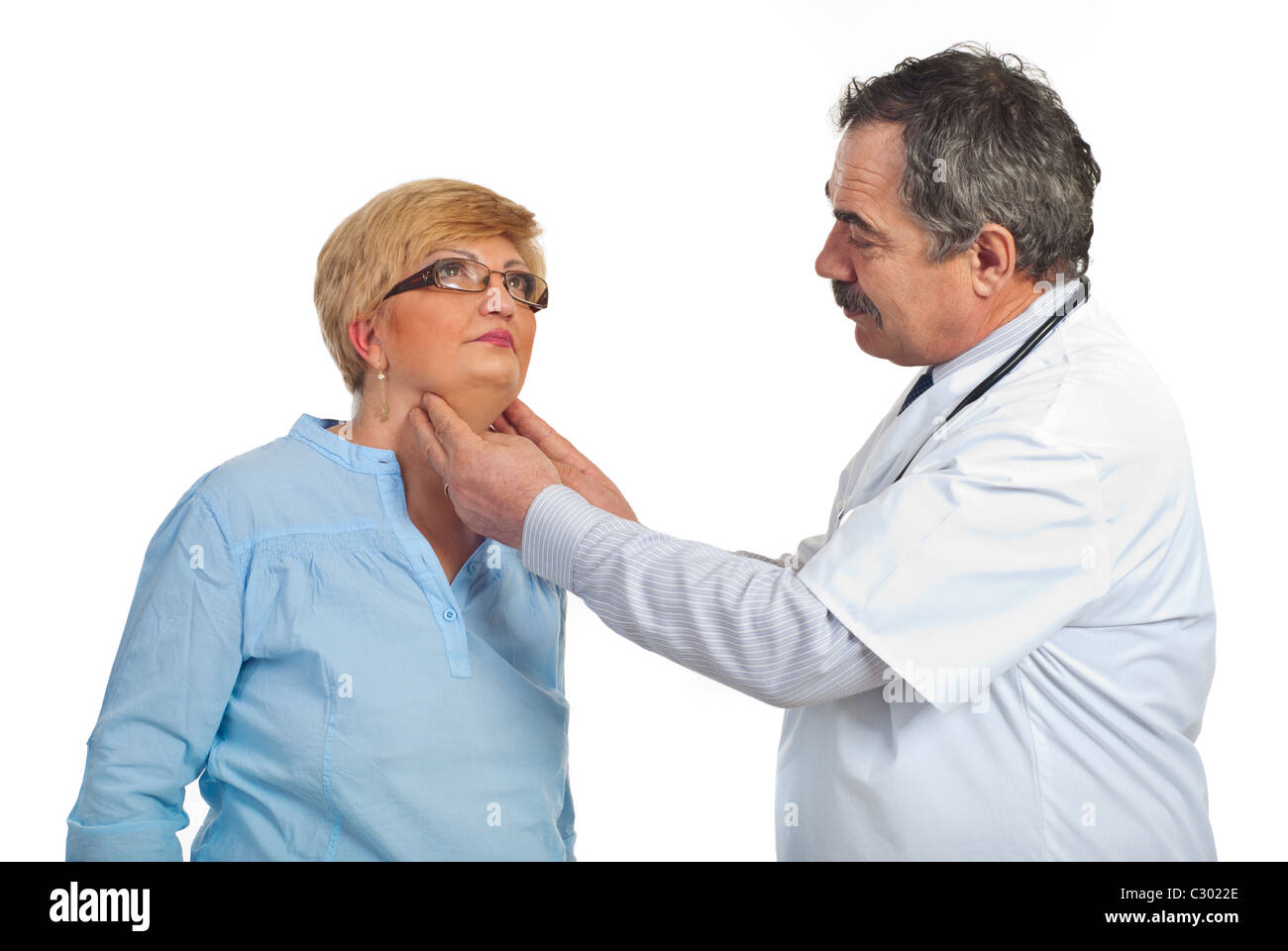 Goiter woman hi-res stock photography and images - Alamy