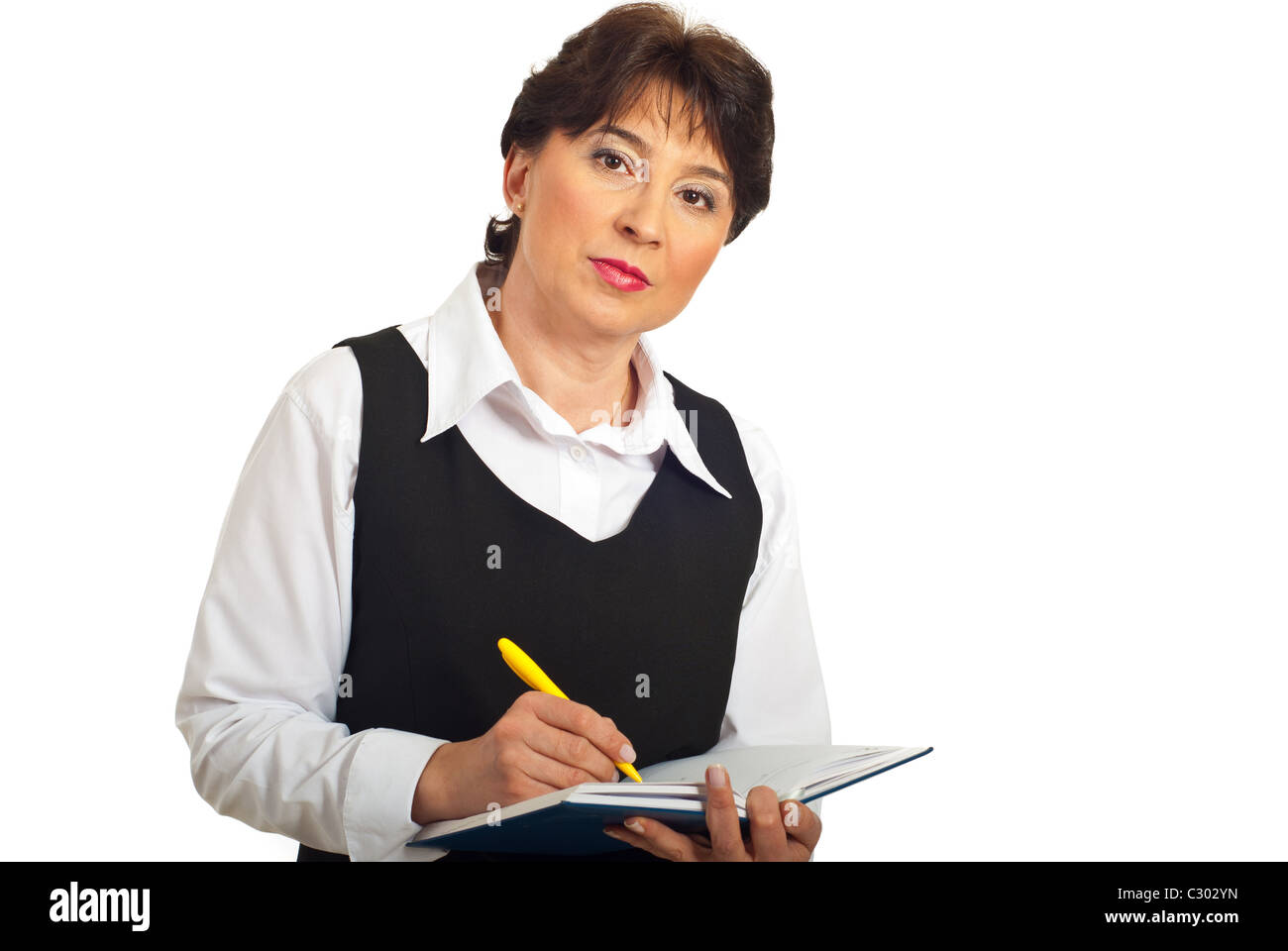 Beautiful woman take notes writing hi-res stock photography and images ...