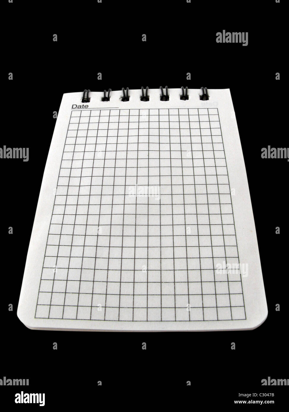square notepad isolated on black background Stock Photo - Alamy