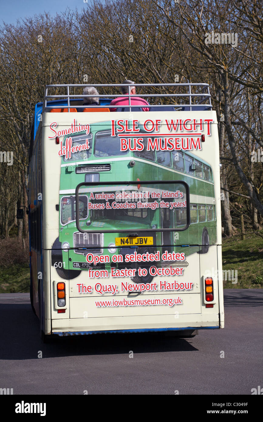 Open top bus on Isle of Wight, Hampshire, England UK in April ...