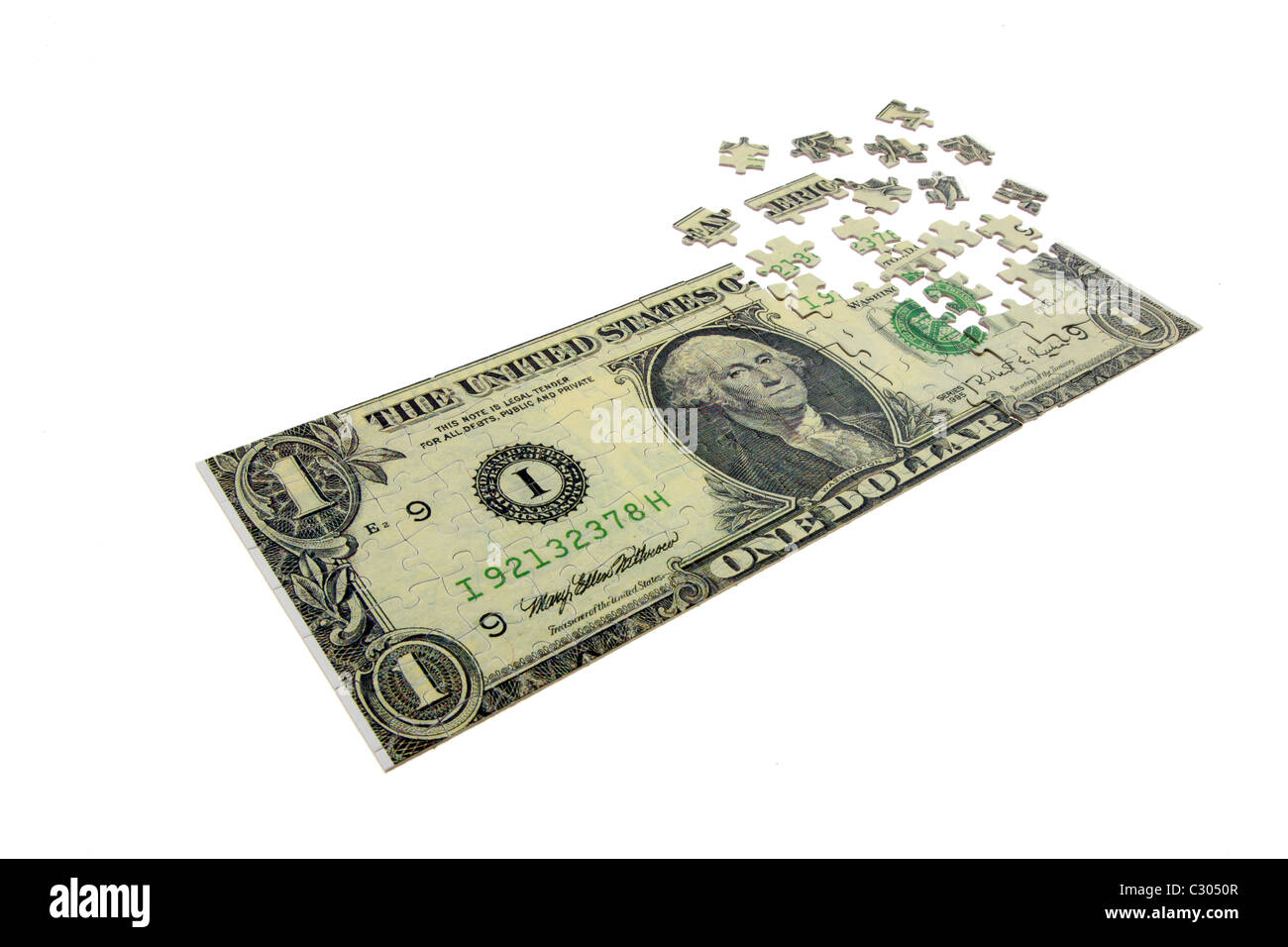 Dollar bill as a puzzle Stock Photo - Alamy