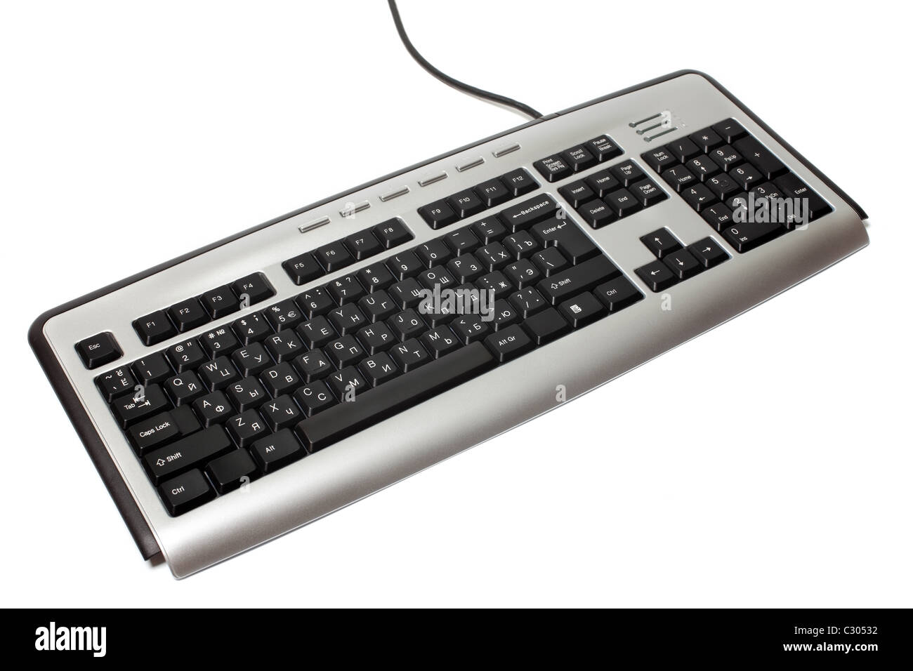 Modern keyboard isolated on white background Stock Photo - Alamy