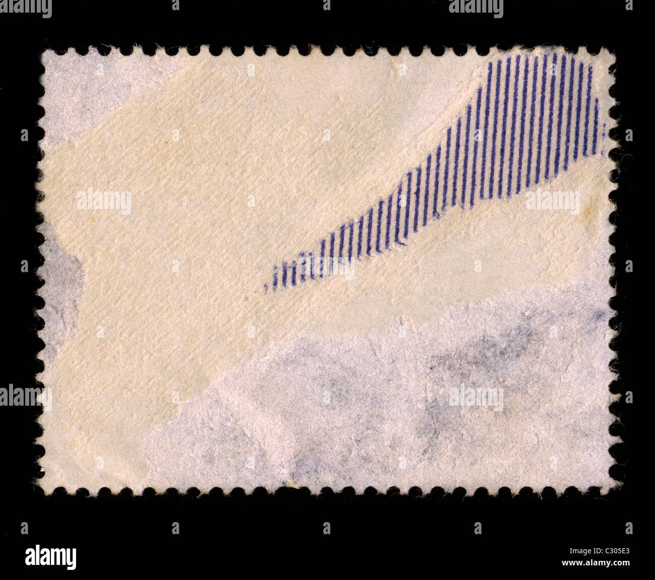 The reverse side of a postage stamp Stock Photo - Alamy