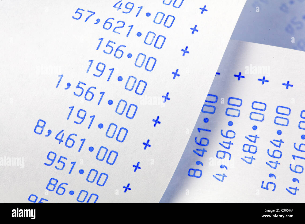 Paper slip with numbers Stock Photo - Alamy