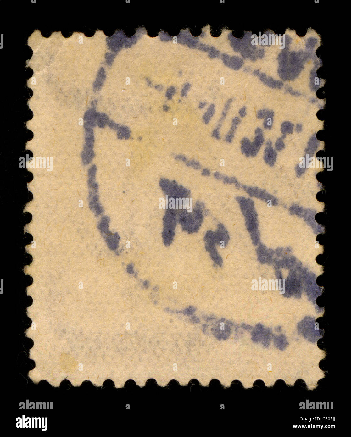 The reverse side of a postage stamp Stock Photo - Alamy