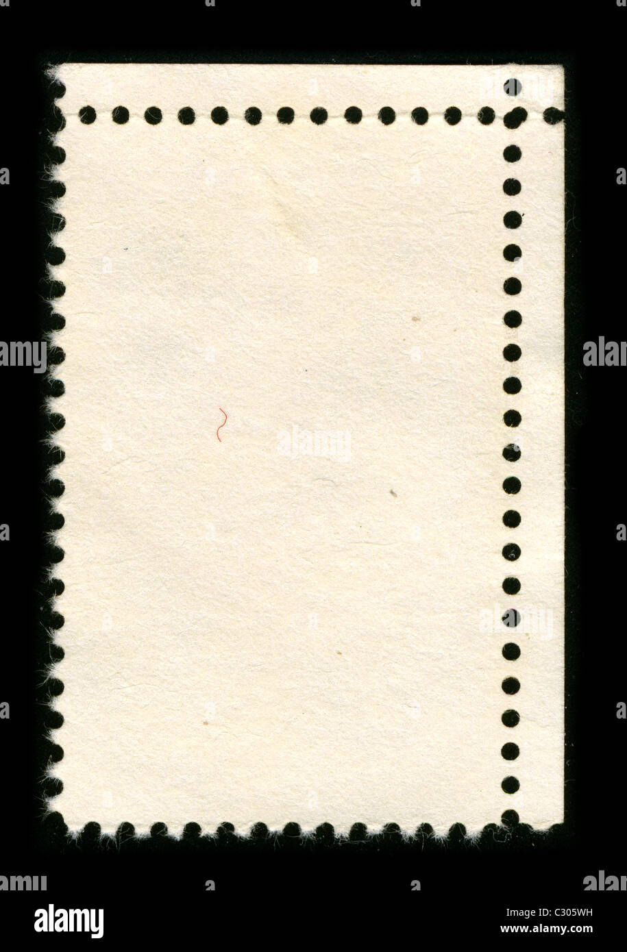 The reverse side of a postage stamp Stock Photo - Alamy