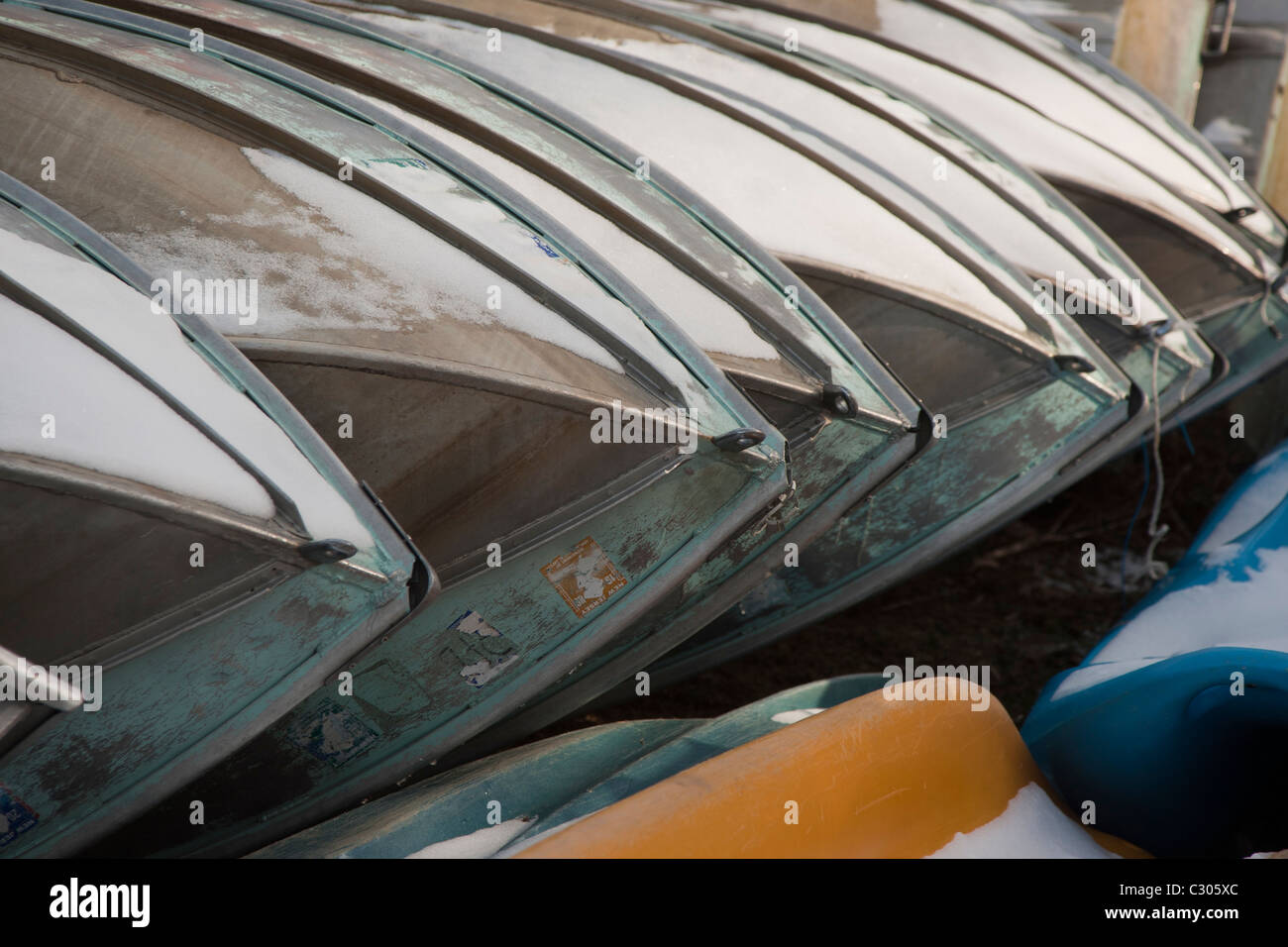 Rowboats in storage hi-res stock photography and images - Alamy