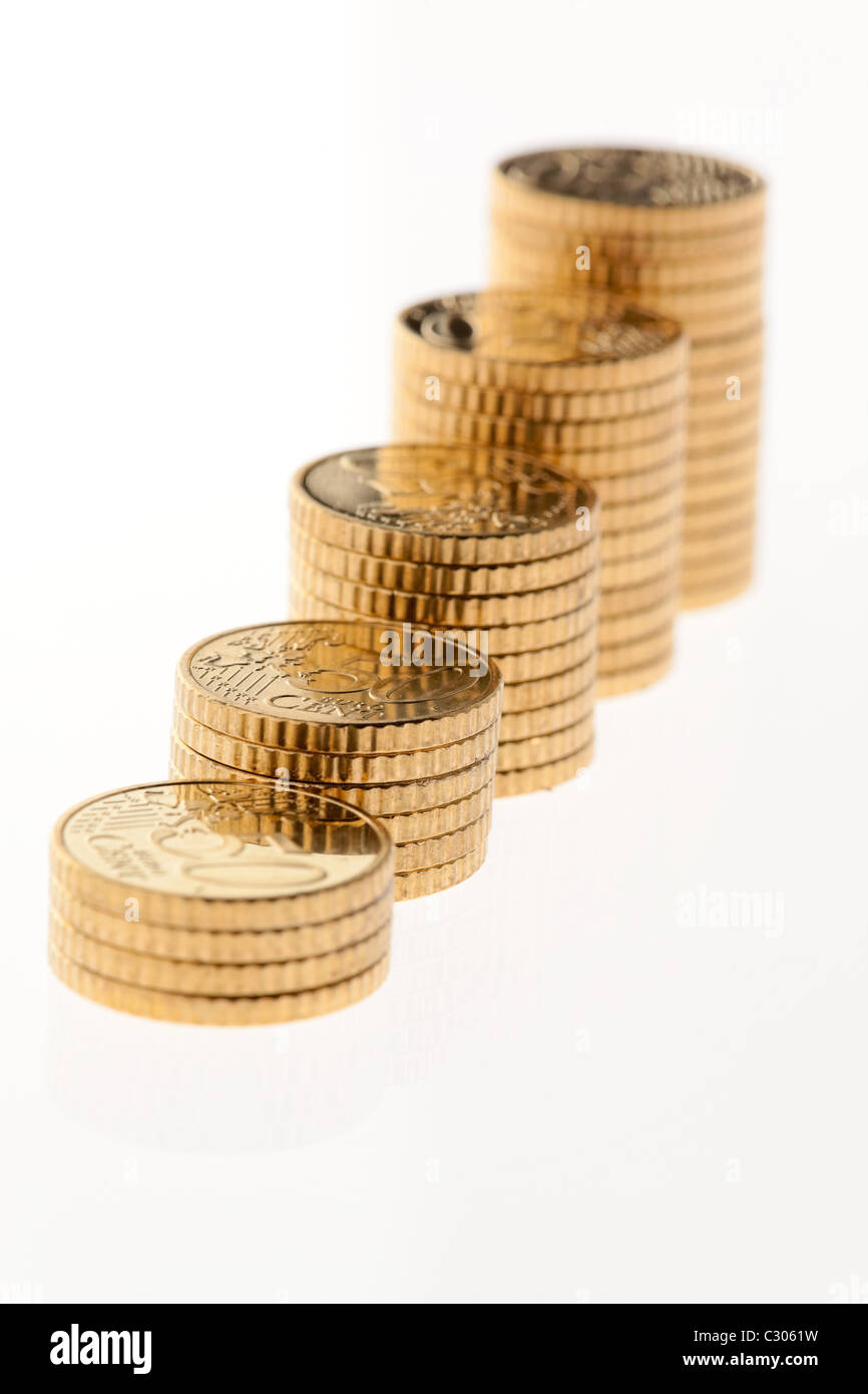 Stack of Euro coins Stock Photo - Alamy
