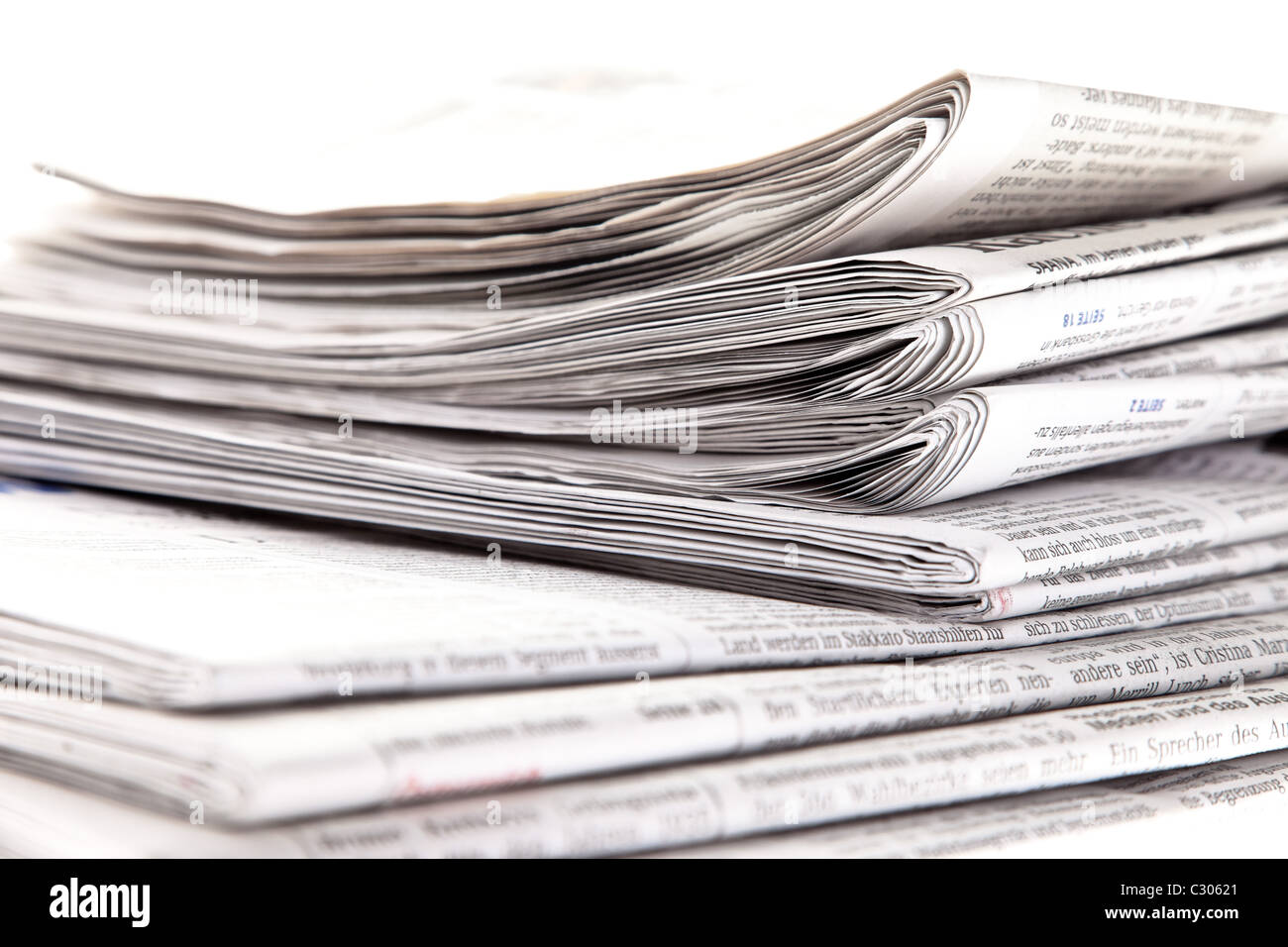 Stack of newspapers Stock Photo - Alamy