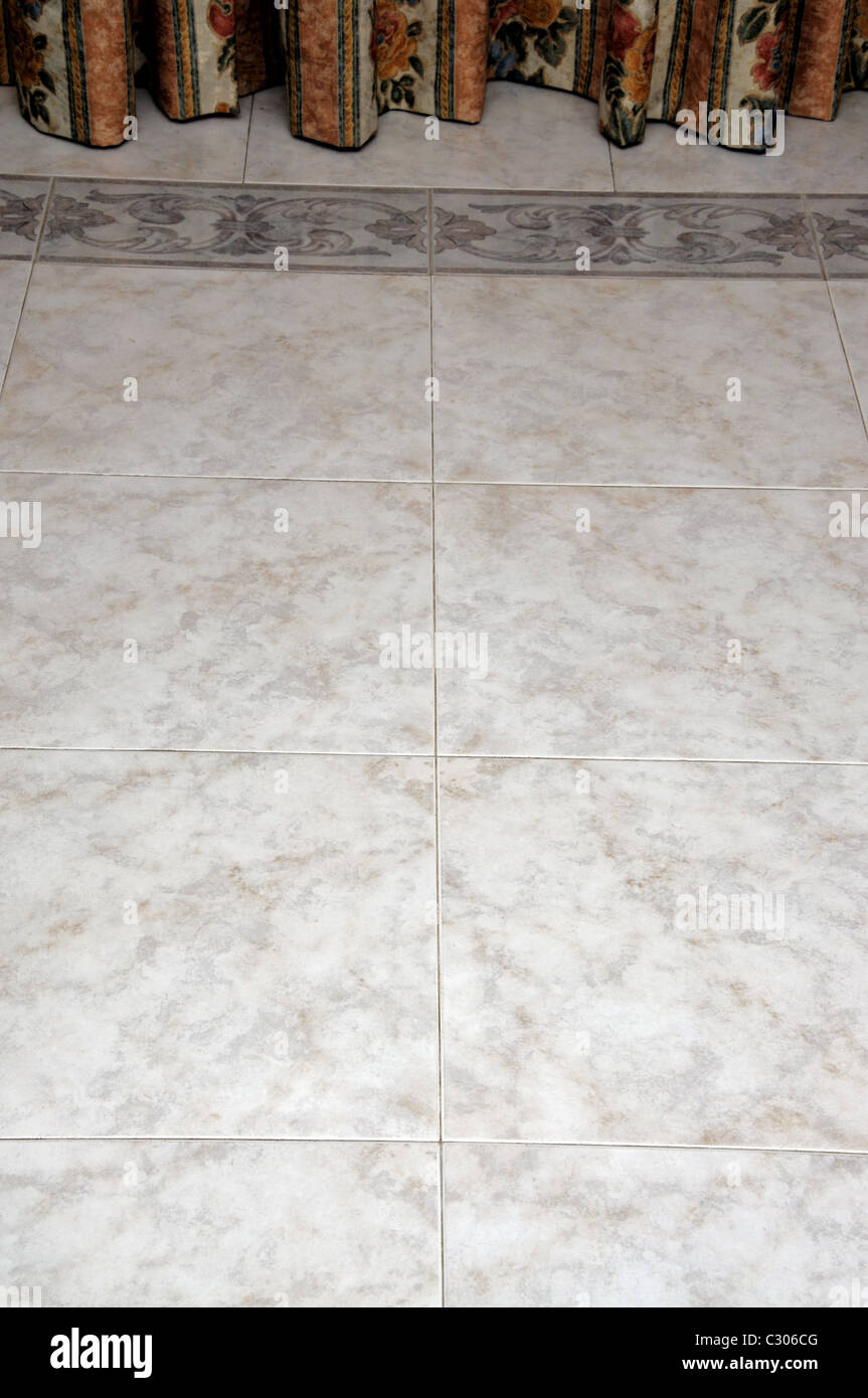 Spanish tiled lounge floor Stock Photo - Alamy