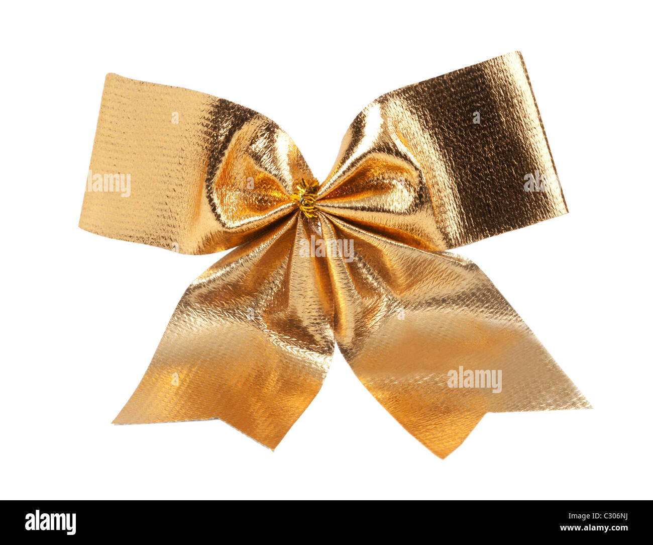 golden ribbon isolated on white background Stock Photo - Alamy