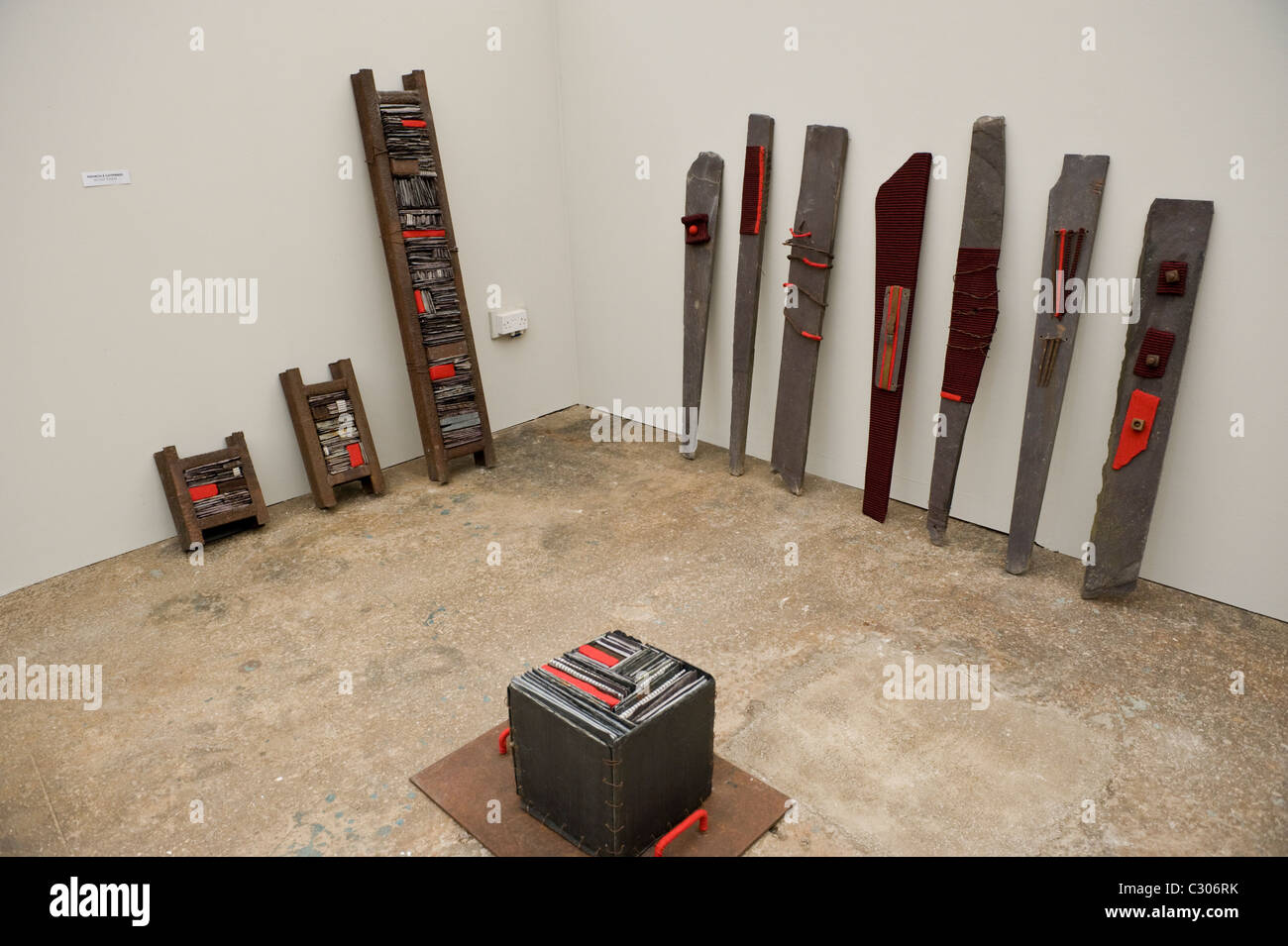 Artwork by Marian Evans at exhibition in former steel works industrial ...