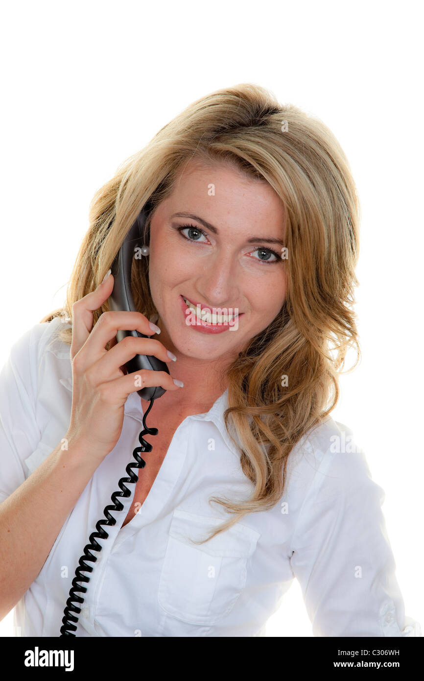 Woman making a Call Stock Photo - Alamy