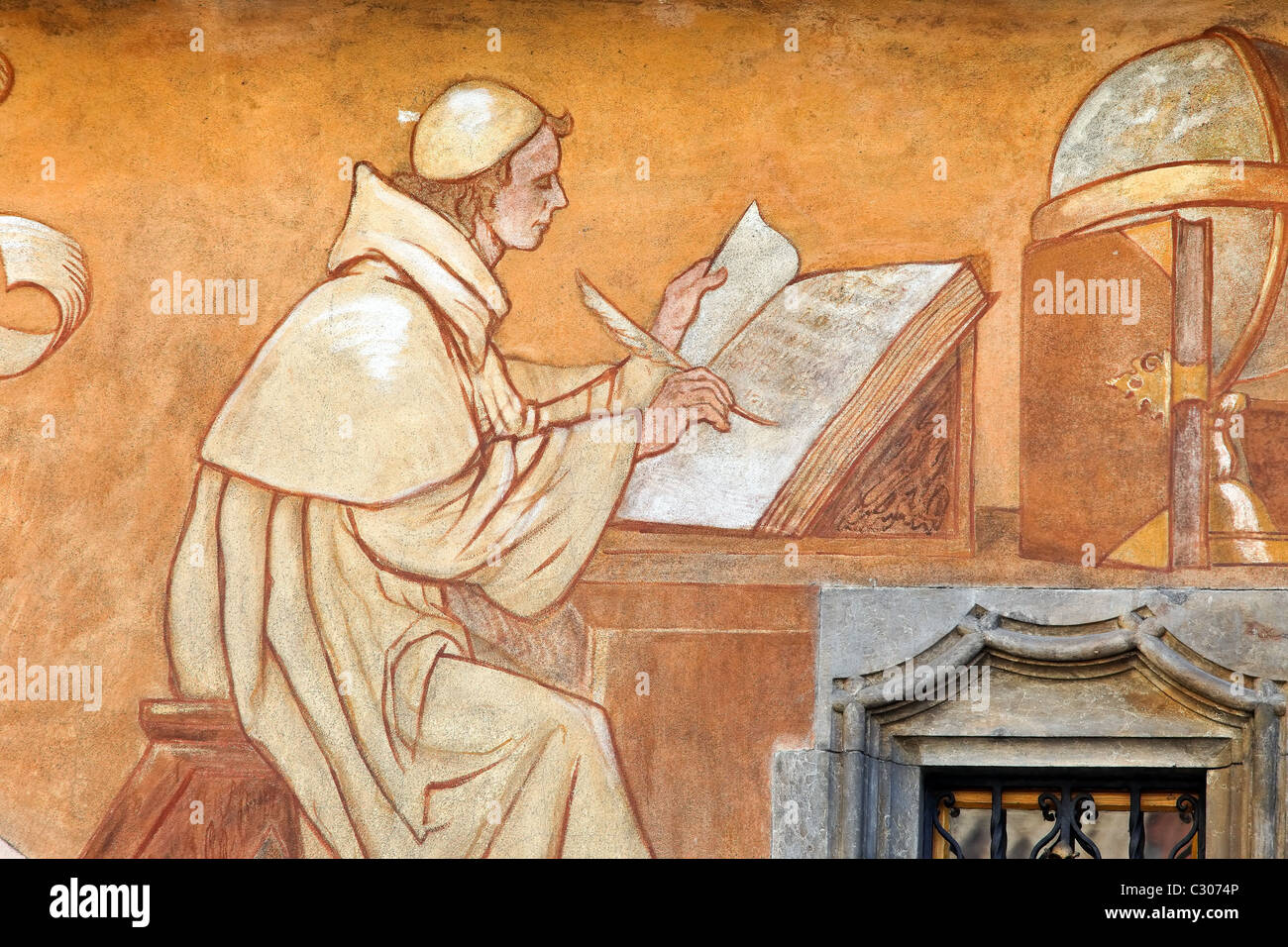 Bender screaming monk Stock Photo - Alamy